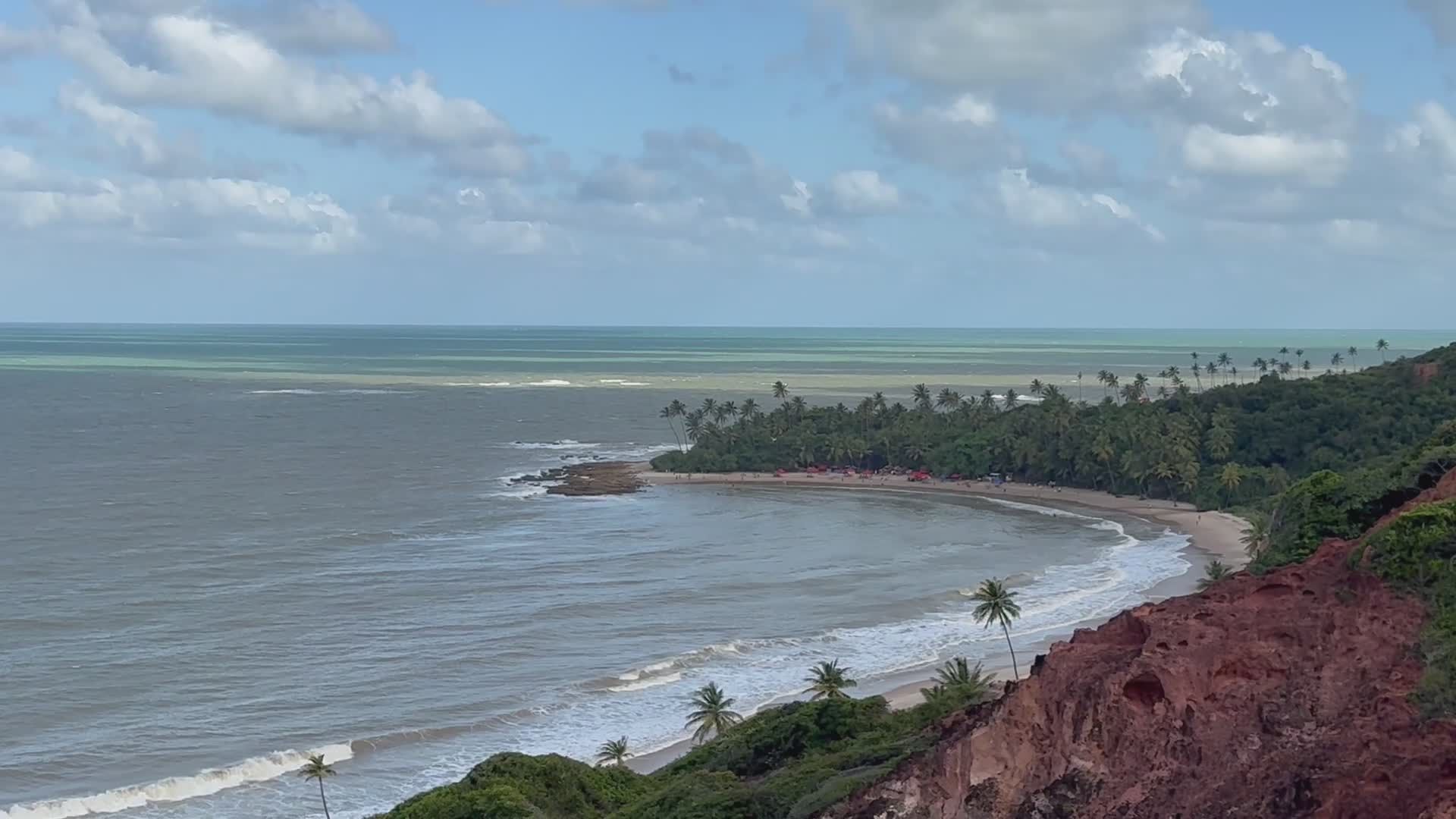 Scenic Coastal View of Brazil's Tropical Paradise Free Stock Video ...