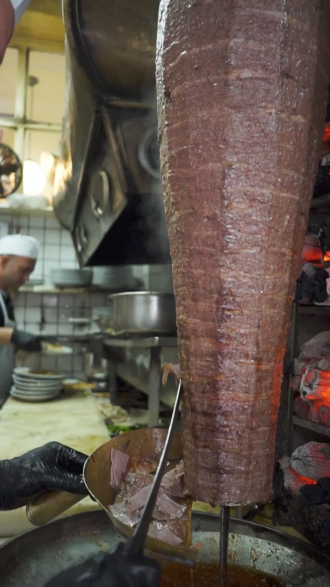 Kebab Preparation in Traditional Kitchen Free Stock Video Footage ...