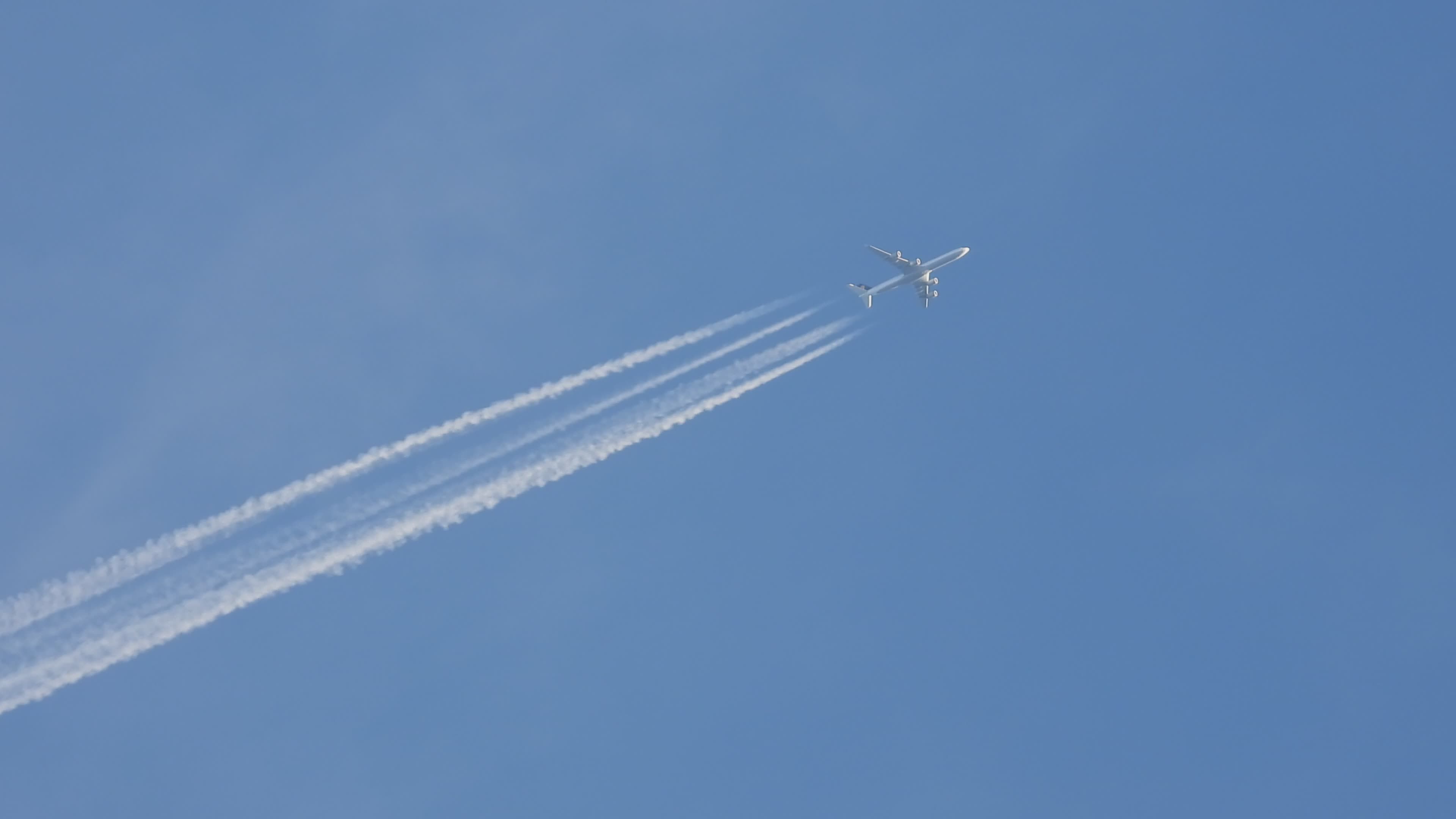 Commercial Airplane Soars at High Altitude Free Stock Video Footage ...