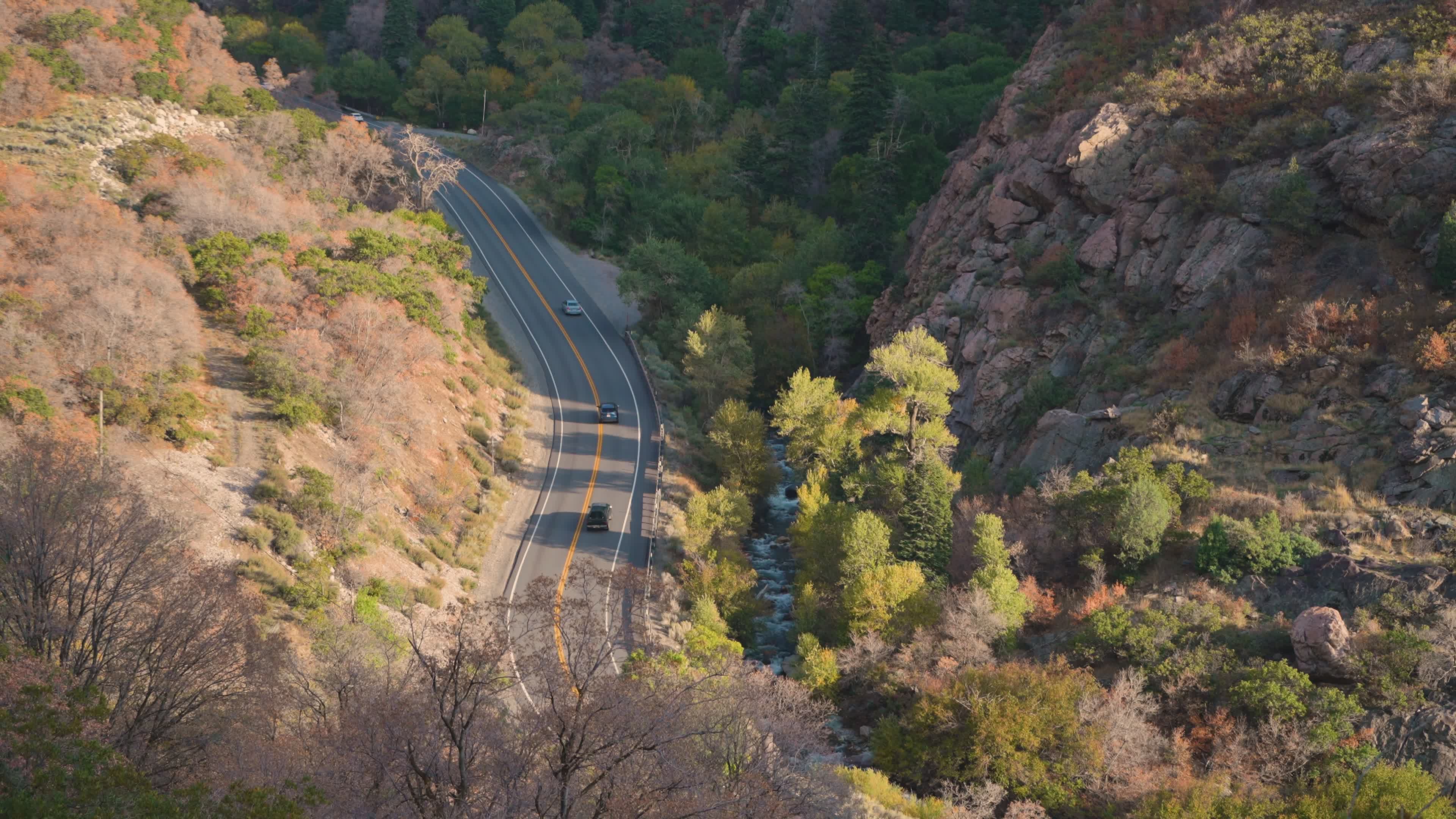Scenic Drive through Big Cottonwood Canyon Free Stock Video Footage ...