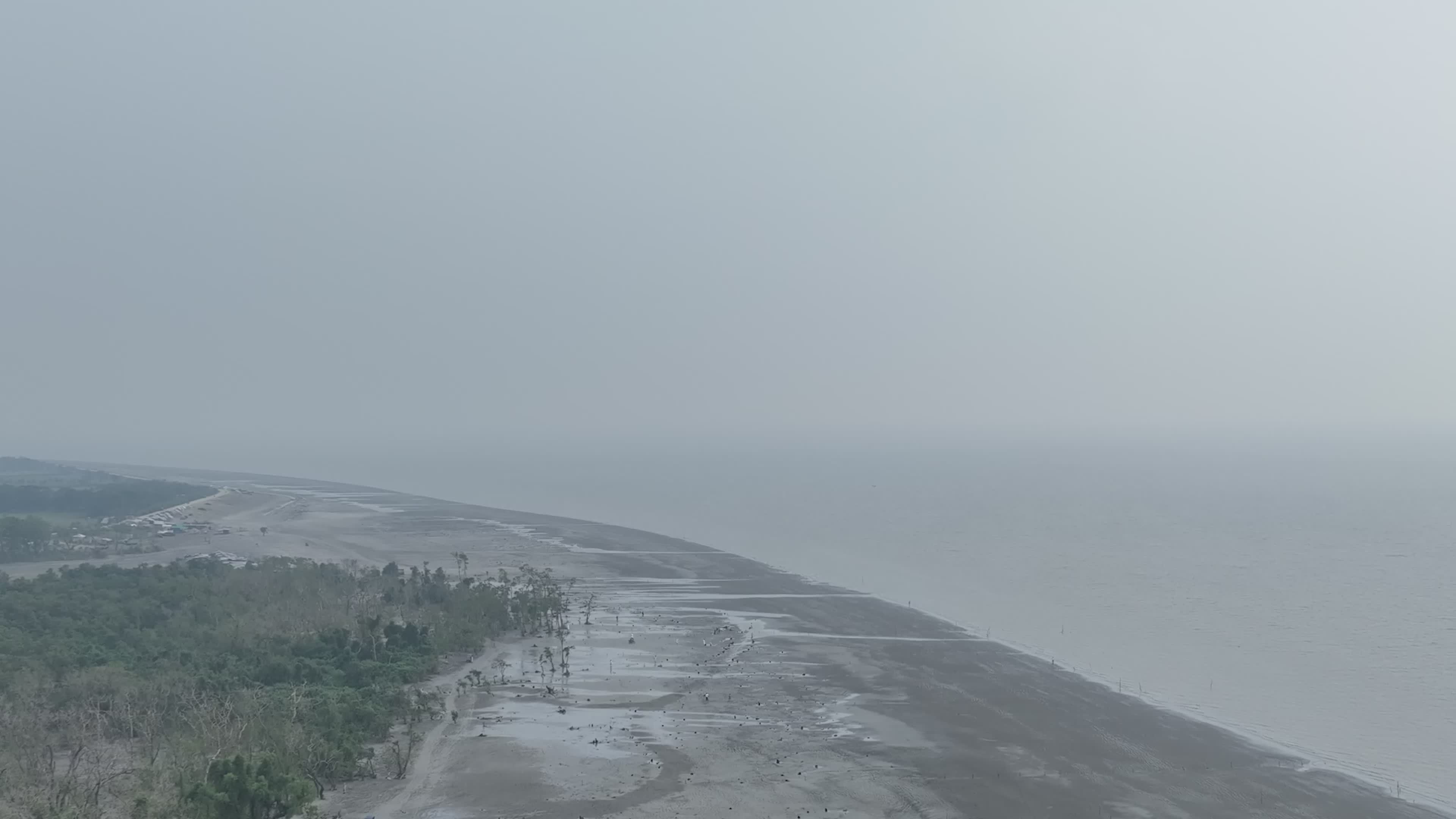 Serene Aerial View of Kuakata Sea Beach Free Stock Video Footage ...