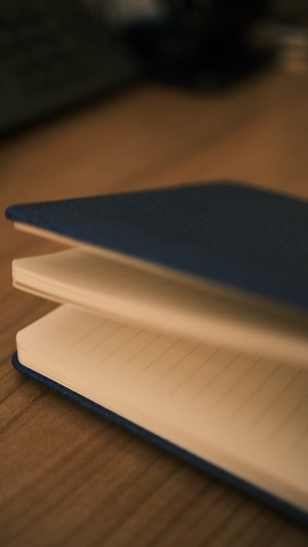 Calm Writing in Lined Notebook on Wooden Desk Free Stock Video Footage ...