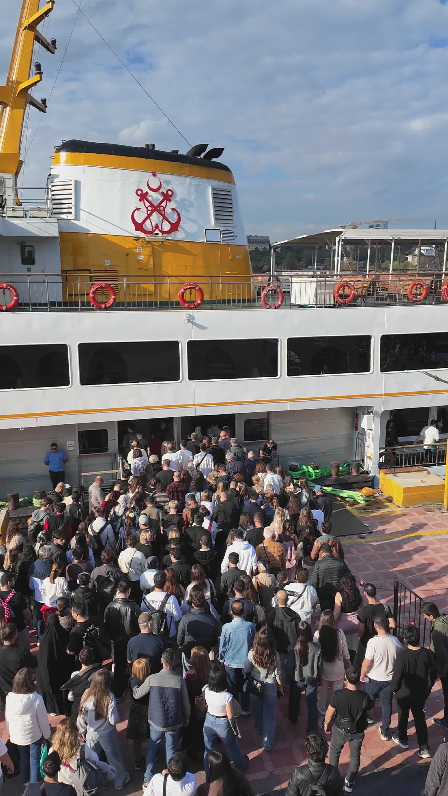 Crowd Boarding Ferry in Istanbul Port Free Stock Video Footage, Royalty ...