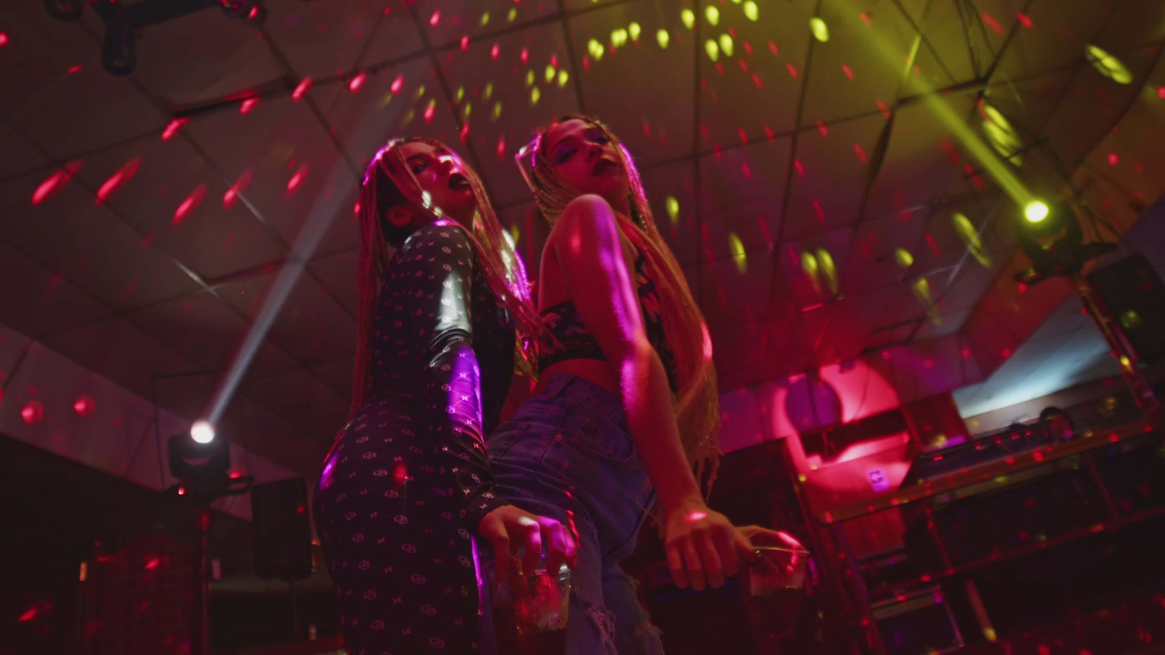 Vibrant Nightclub Dance Party with Young Women Free Stock Video Footage ...