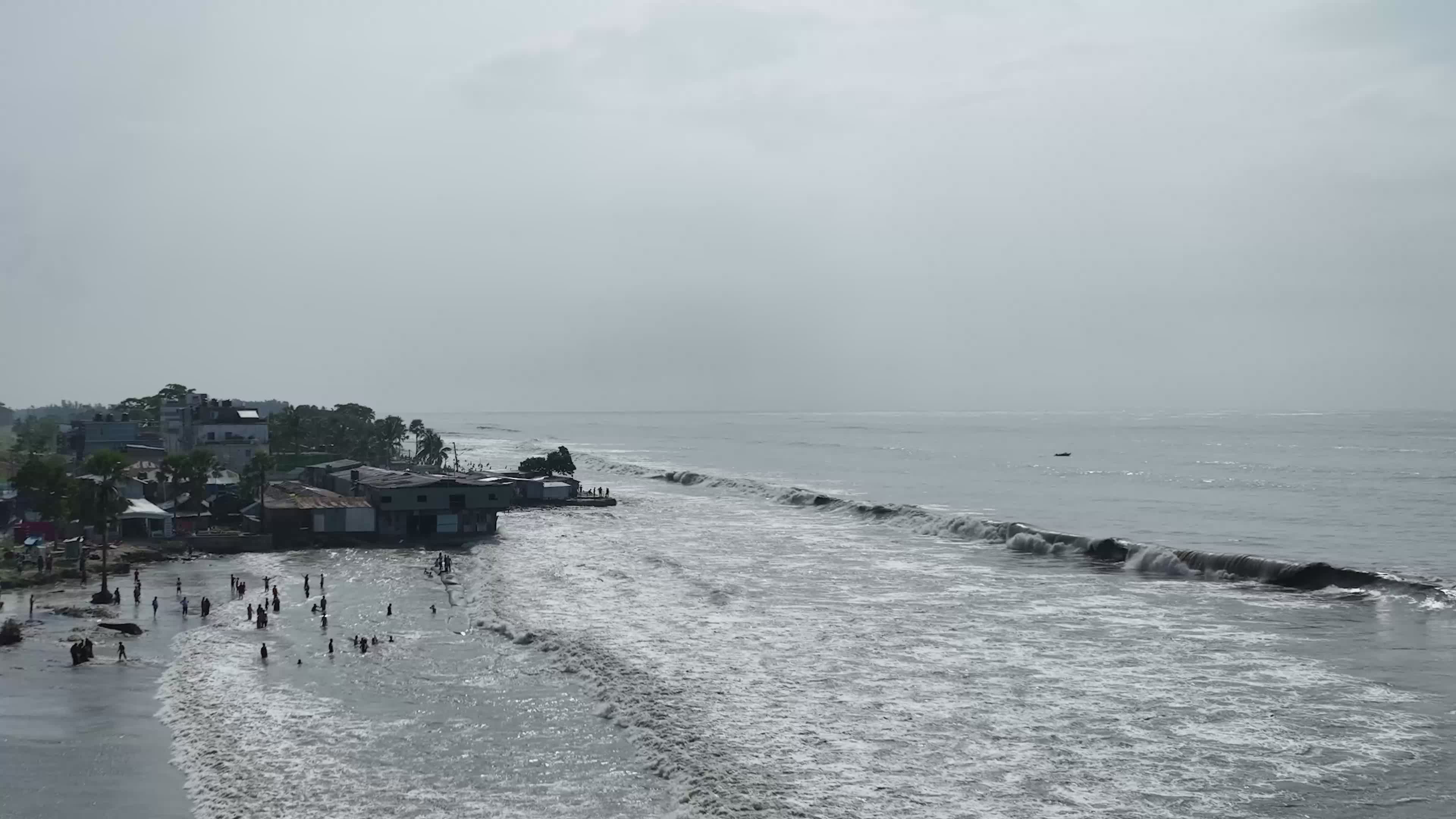 Scenic Views of Kuakata Sea Beach Waves Free Stock Video Footage ...