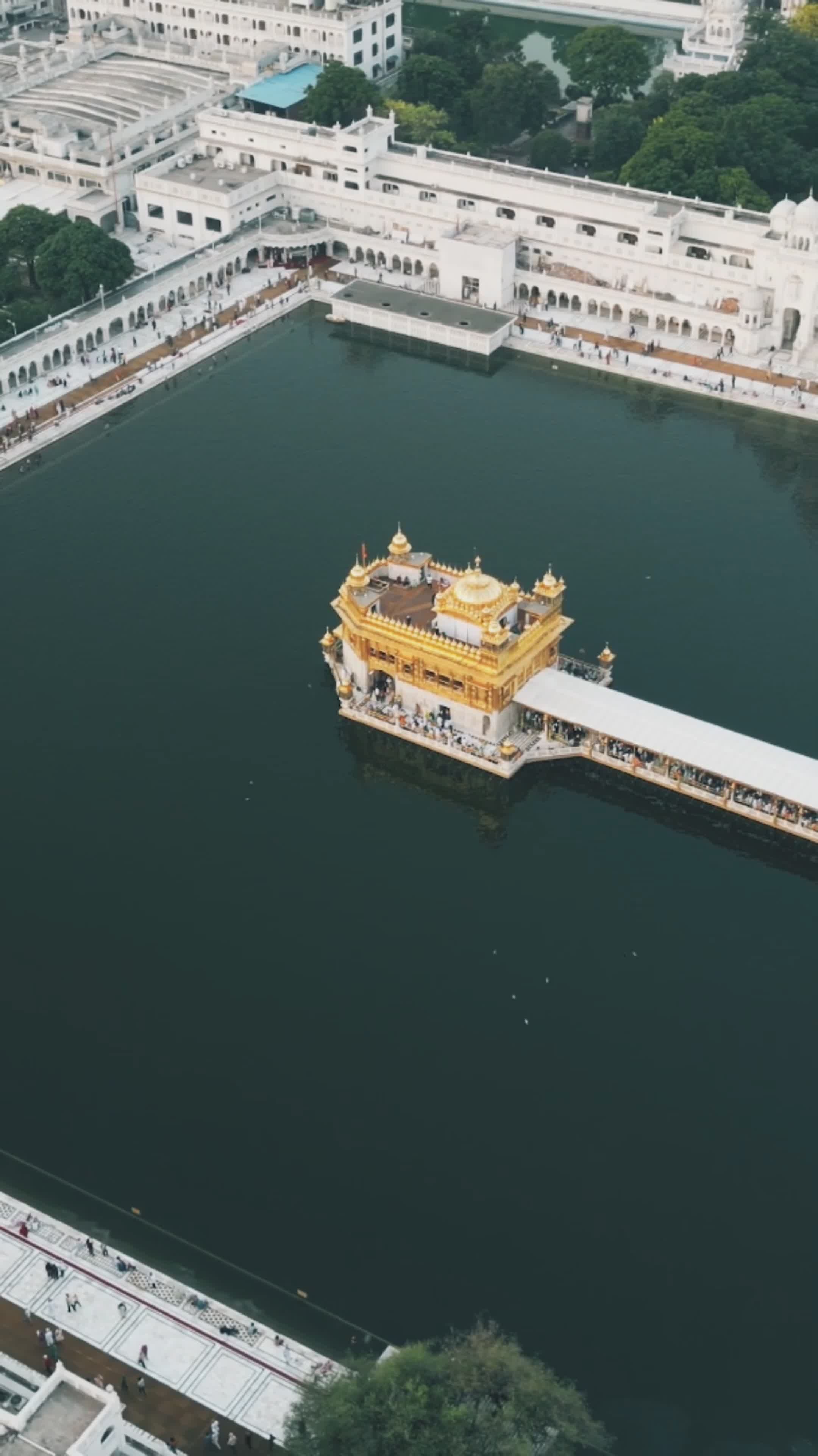 Aerial View of Golden Temple in Amritsar Free Stock Video Footage ...