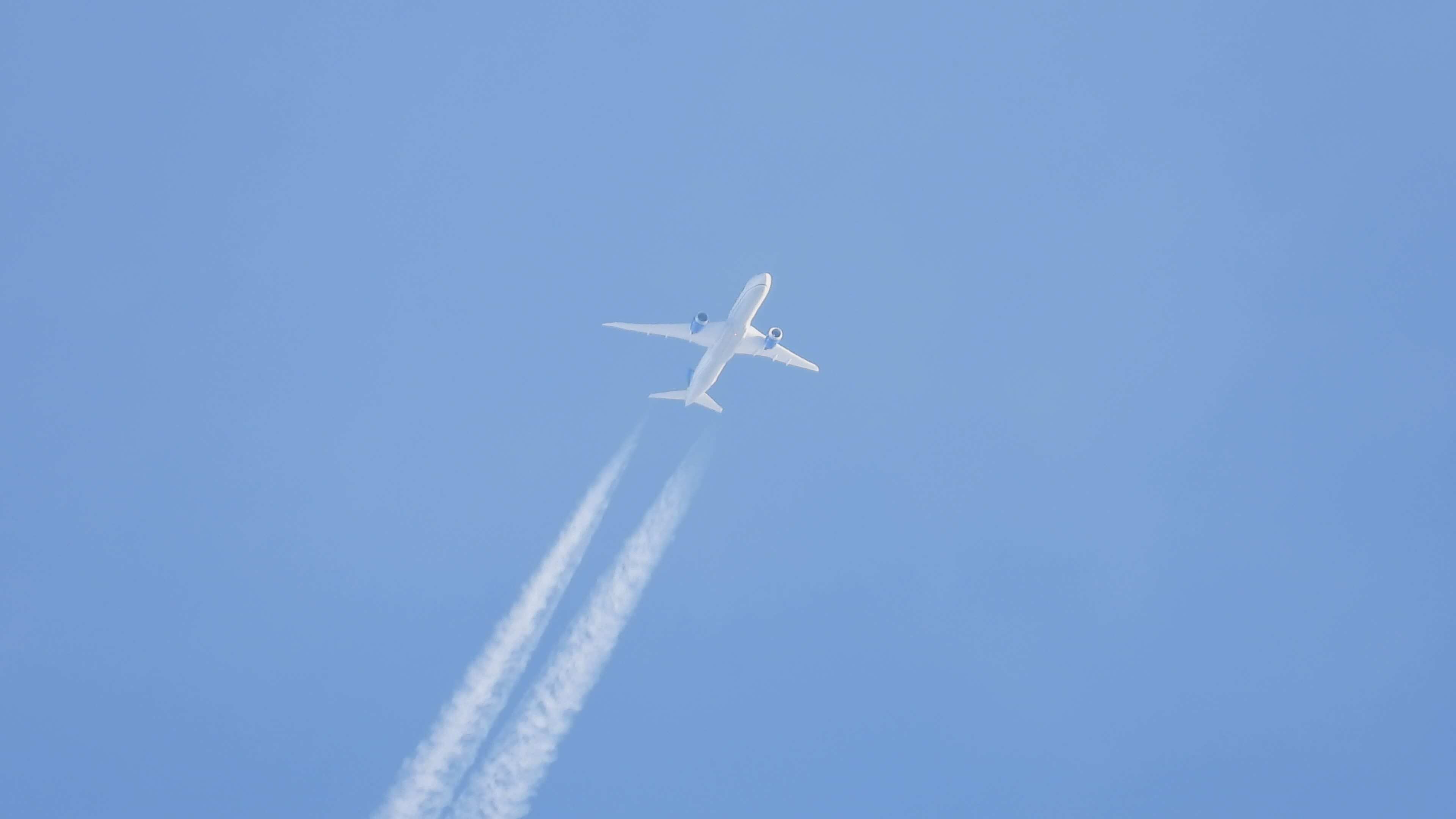 Commercial Airplane Soars at High Altitude Free Stock Video Footage ...