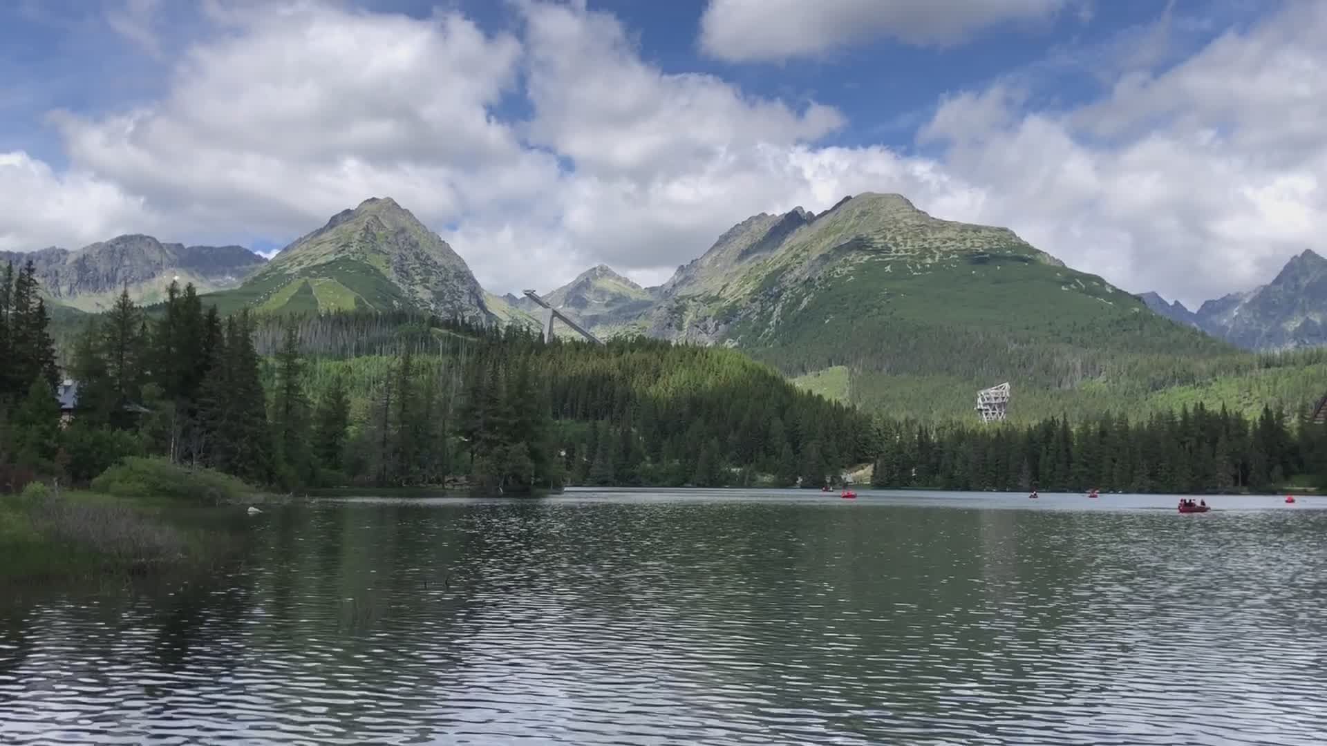 Peaceful Mountain Lake with Scenic Overlook Free Stock Video Footage ...