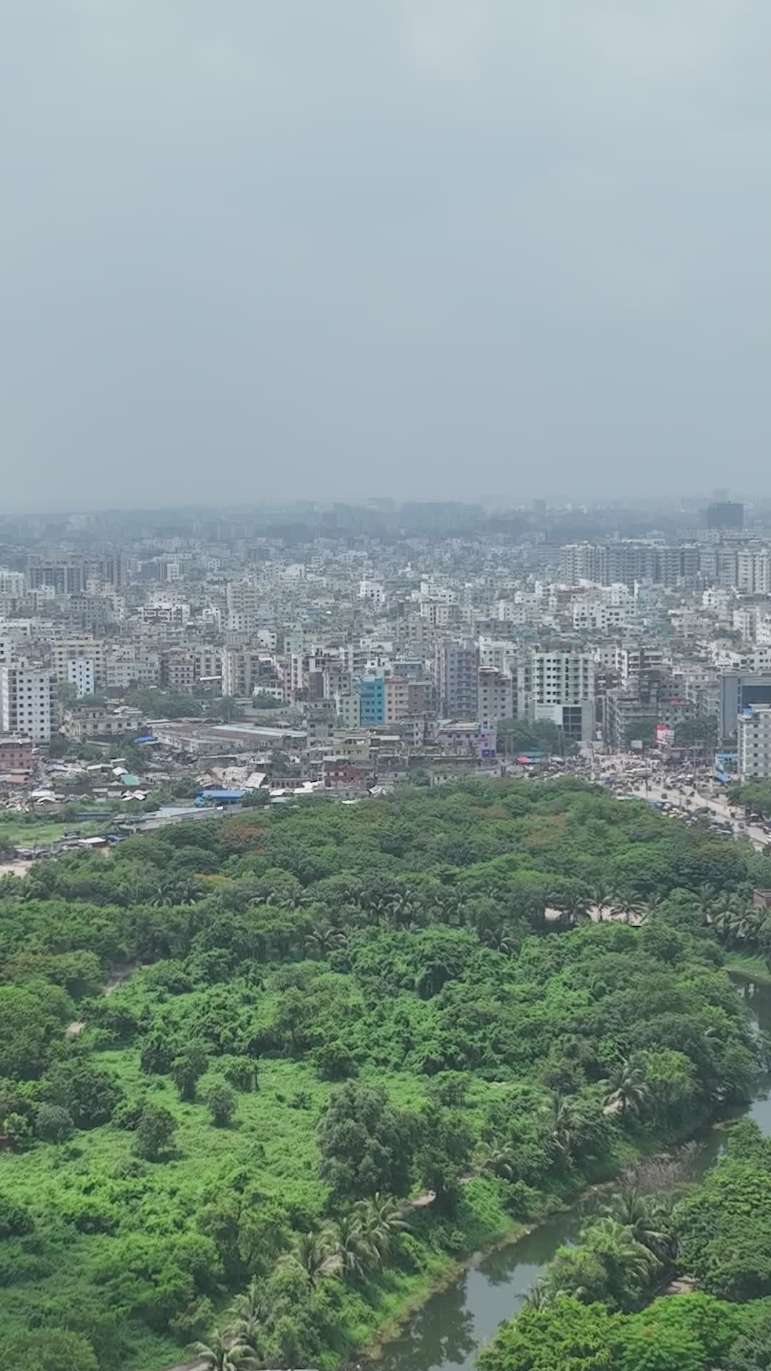 Aerial View of Dhaka City's Urban Landscape Free Stock Video Footage ...