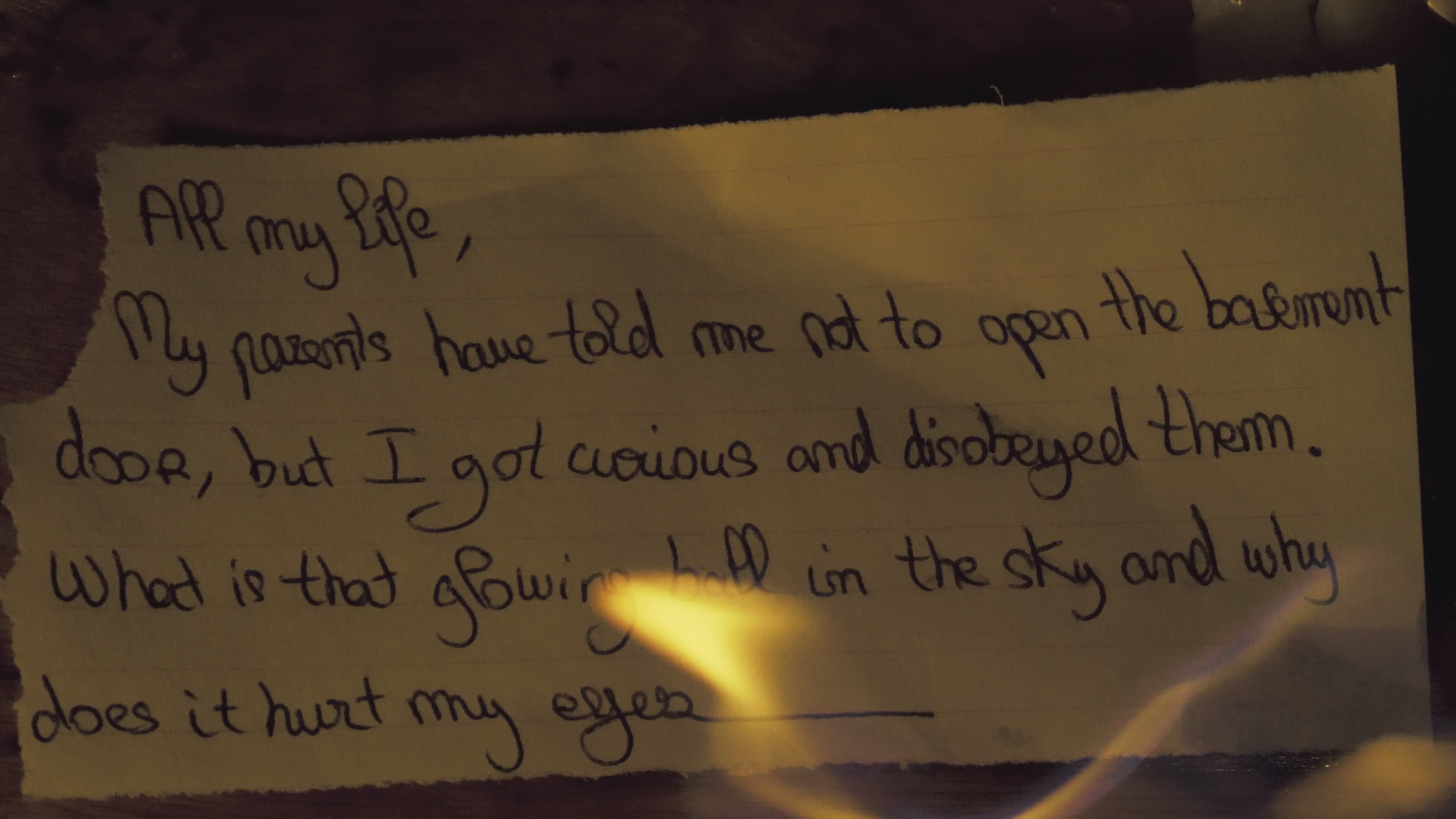 Mysterious Burning Note in Darkness Free Stock Video Footage, Royalty ...