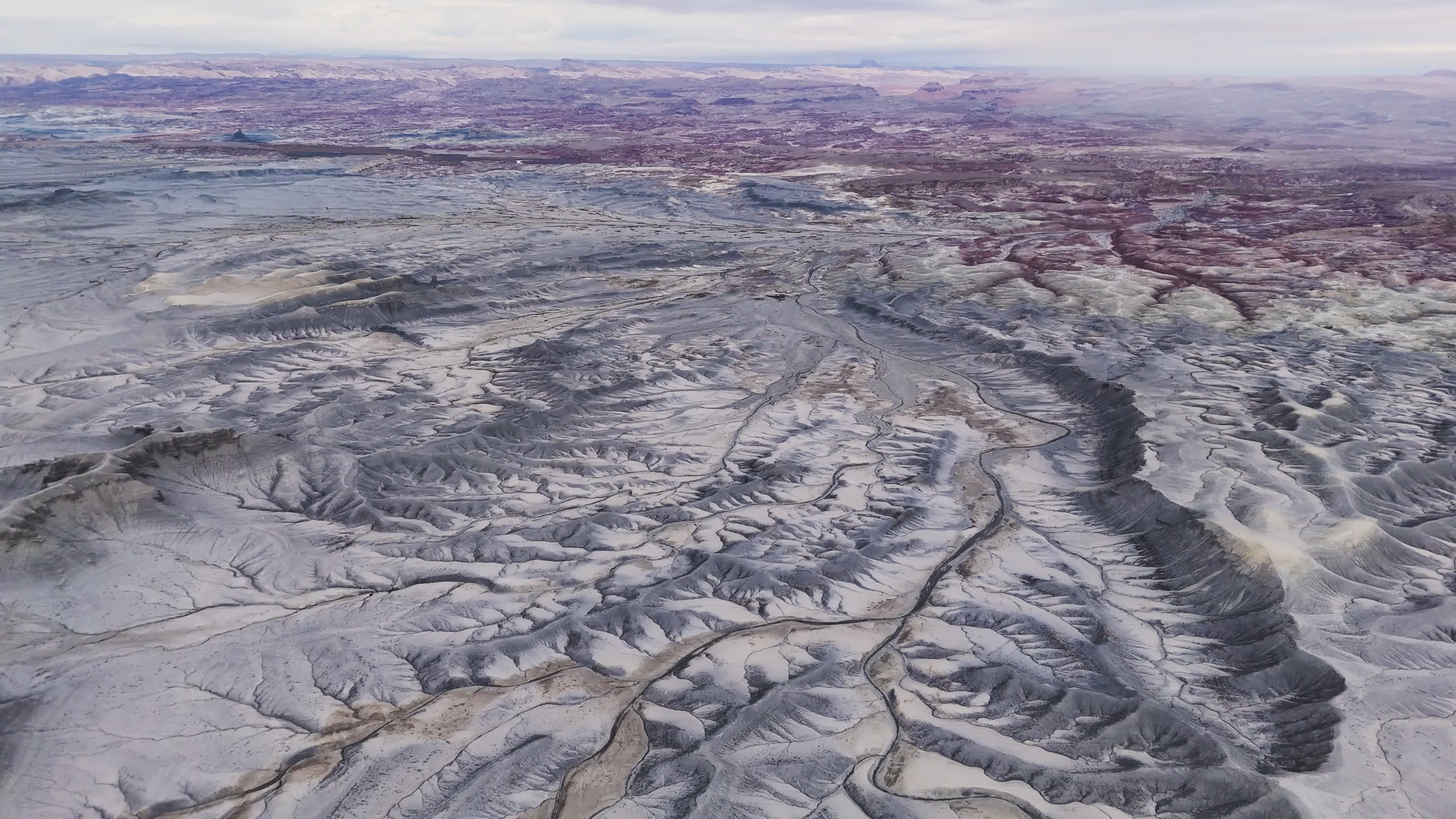 Drone View of Utah's Majestic Moonscape Terrain Free Stock Video ...