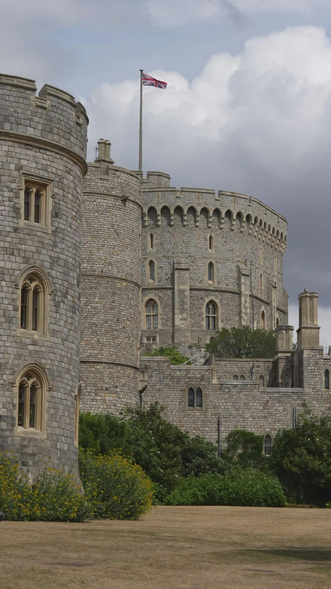 Windsor Castle with Flag in Summer Free Stock Video Footage, Royalty ...
