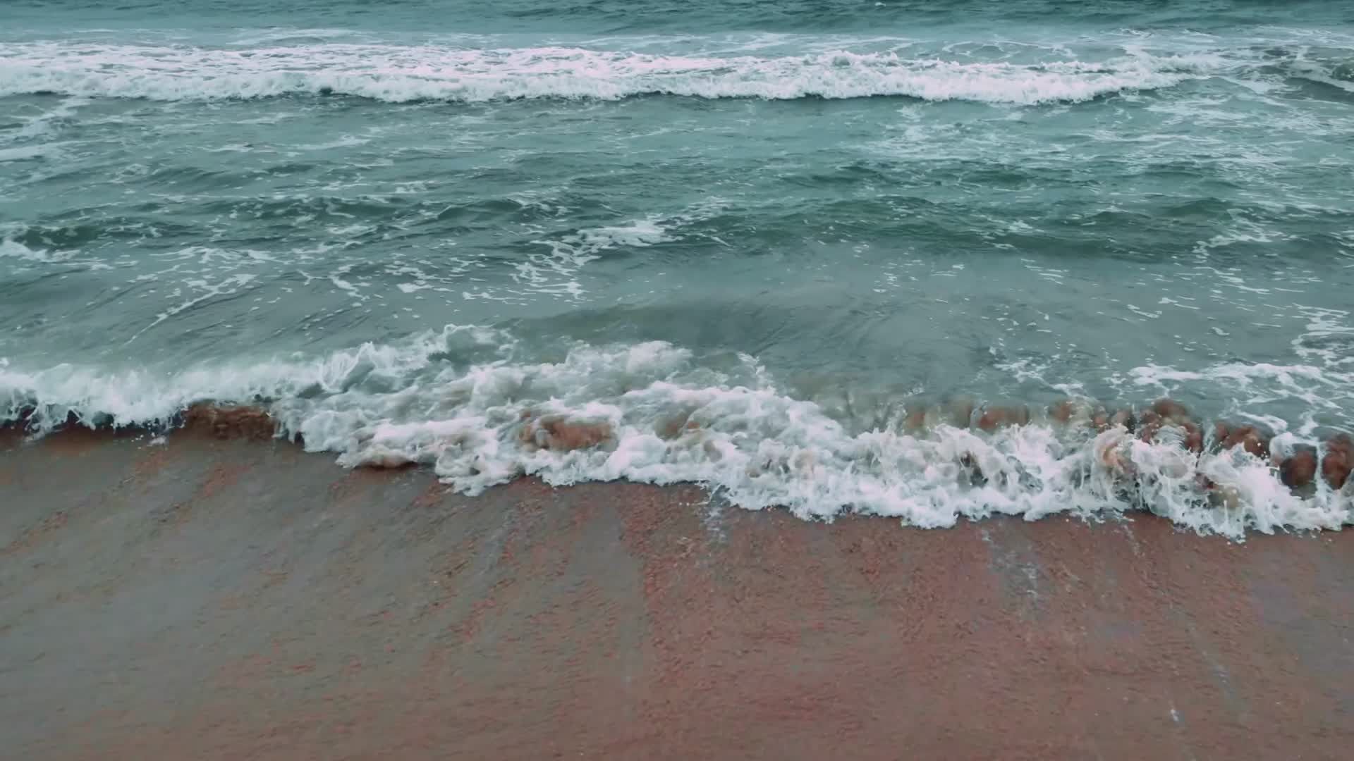 Relaxing Ocean Waves on a Serene Beach Free Stock Video Footage ...