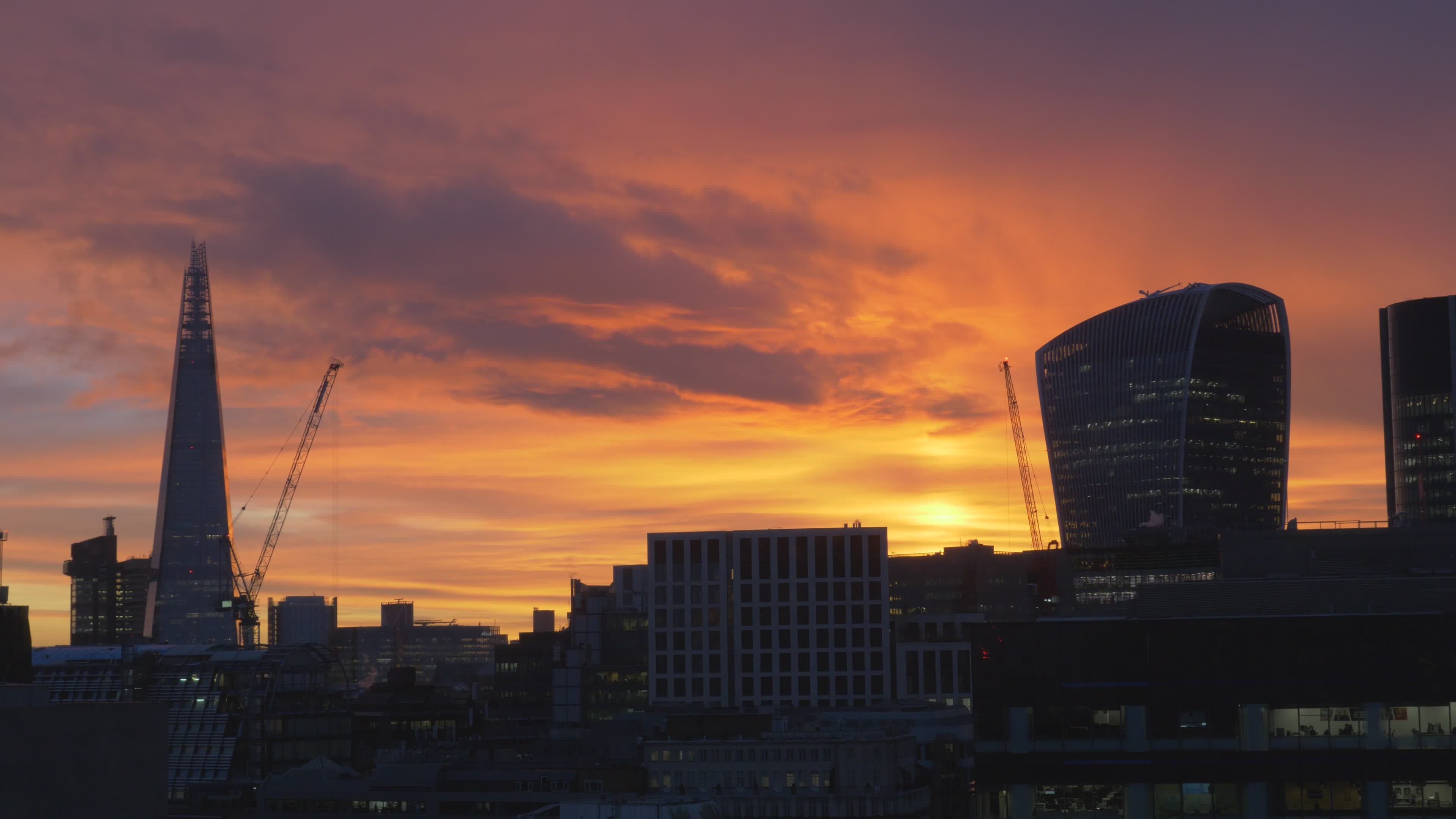 London Skyline at Sunset: Iconic Shard and Walkie-Talkie Free Stock ...