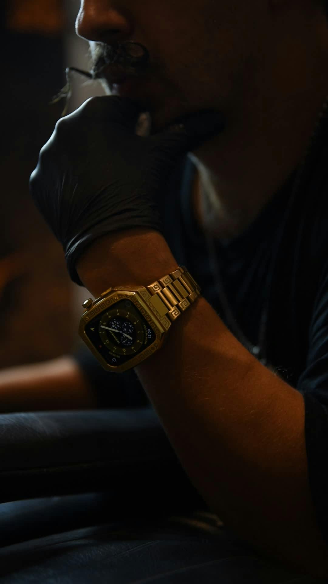 Gold Watch on Tattooed Arm in Artistic Setting Free Stock Video Footage ...