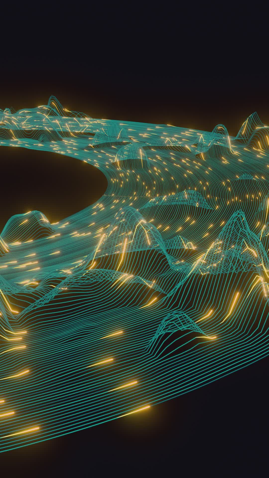 Dynamic 3D Data Visualization of Network Flow Free Stock Video Footage ...