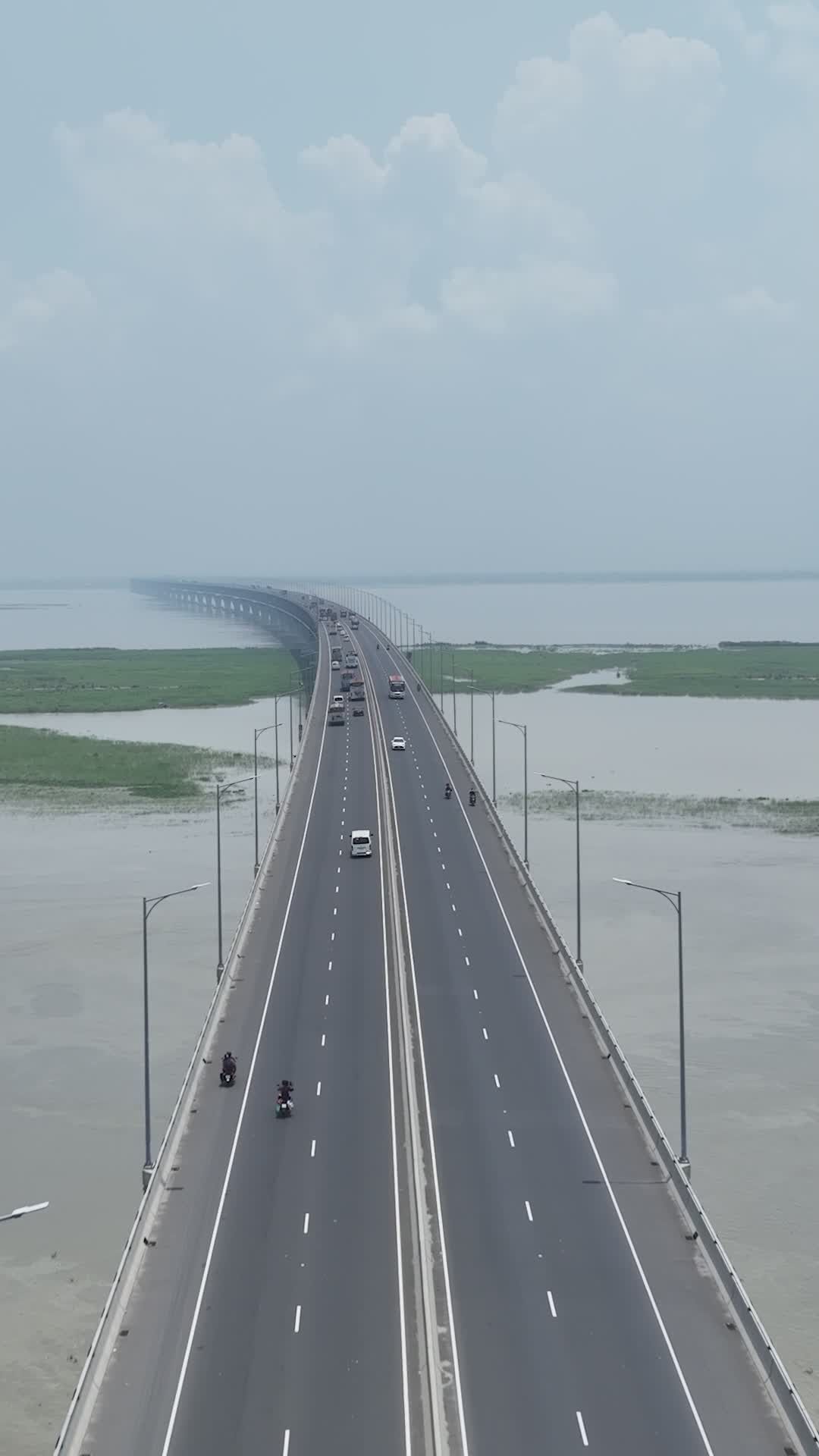Scenic Aerial View of Padma Bridge in Bangladesh Free Stock Video ...