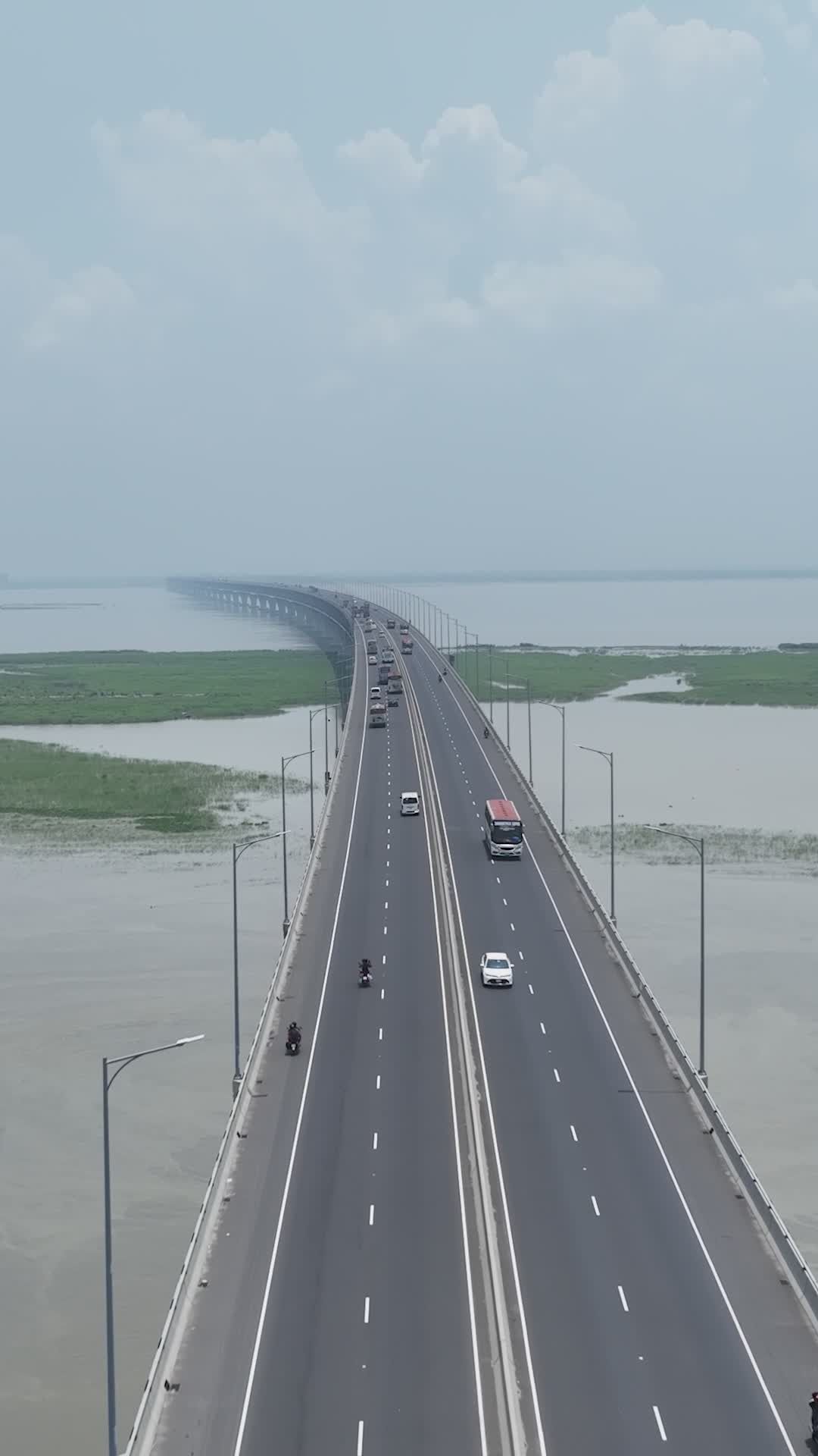 Aerial View of Padma Bridge in Bangladesh Free Stock Video Footage ...