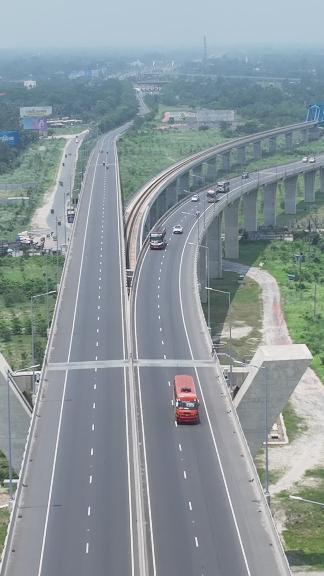 Aerial View of Padma Bridge in Bangladesh Free Stock Video Footage ...