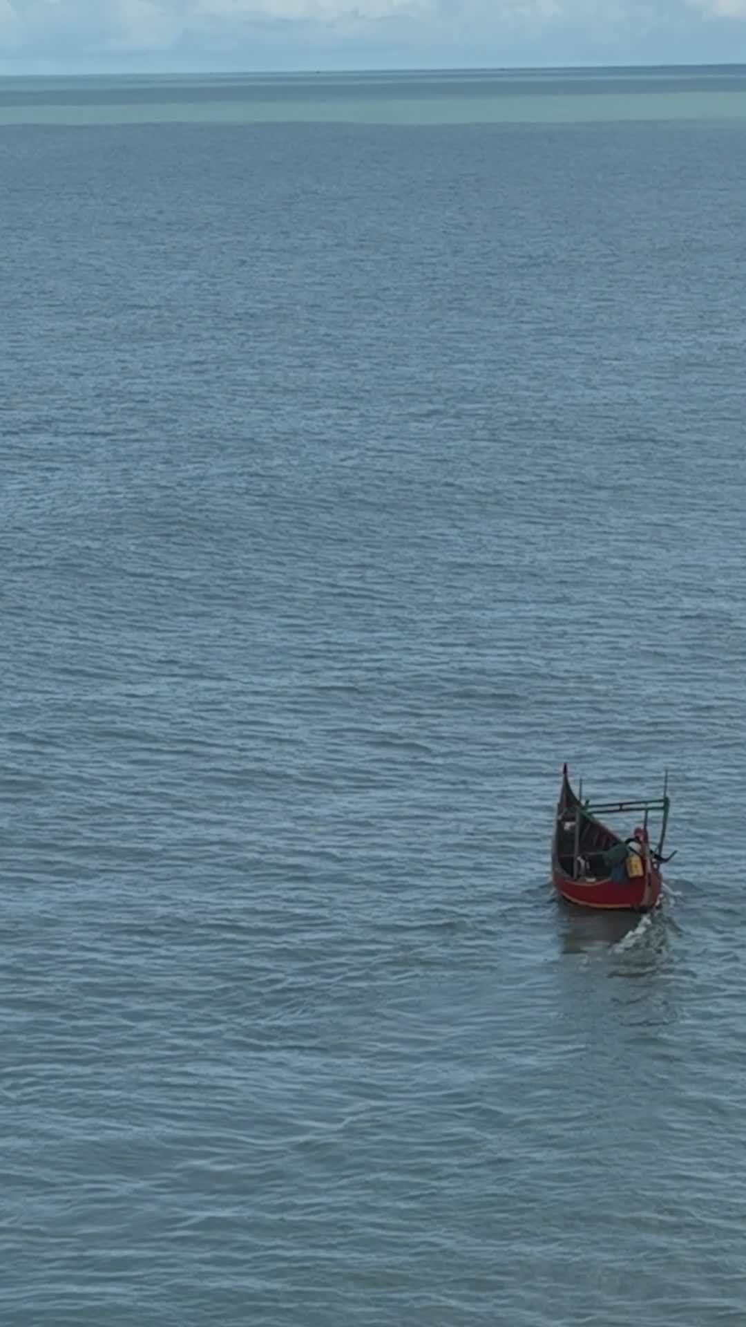 Serene Boat Journey on Teknaf Sea Beach Free Stock Video Footage ...