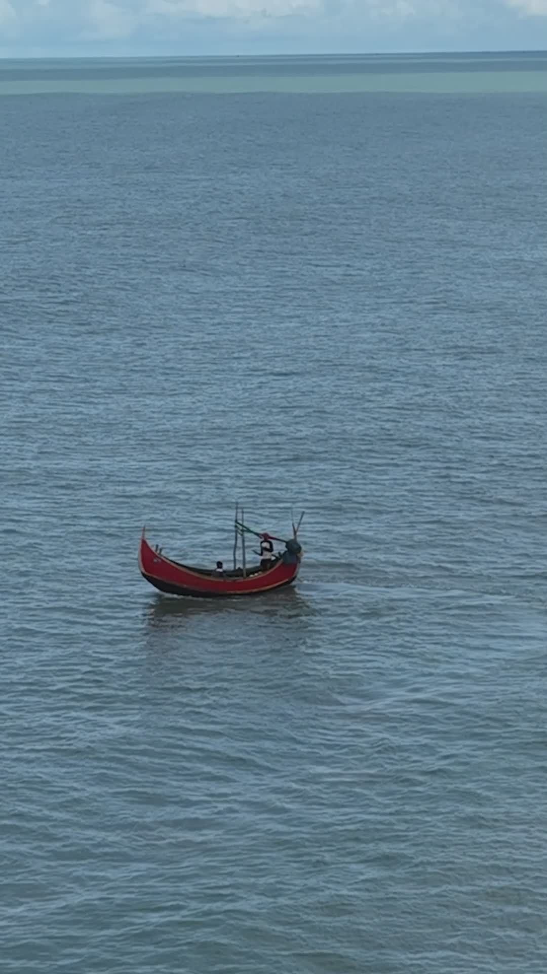 Scenic View of Teknaf Sea with Fishing Boat Free Stock Video Footage ...