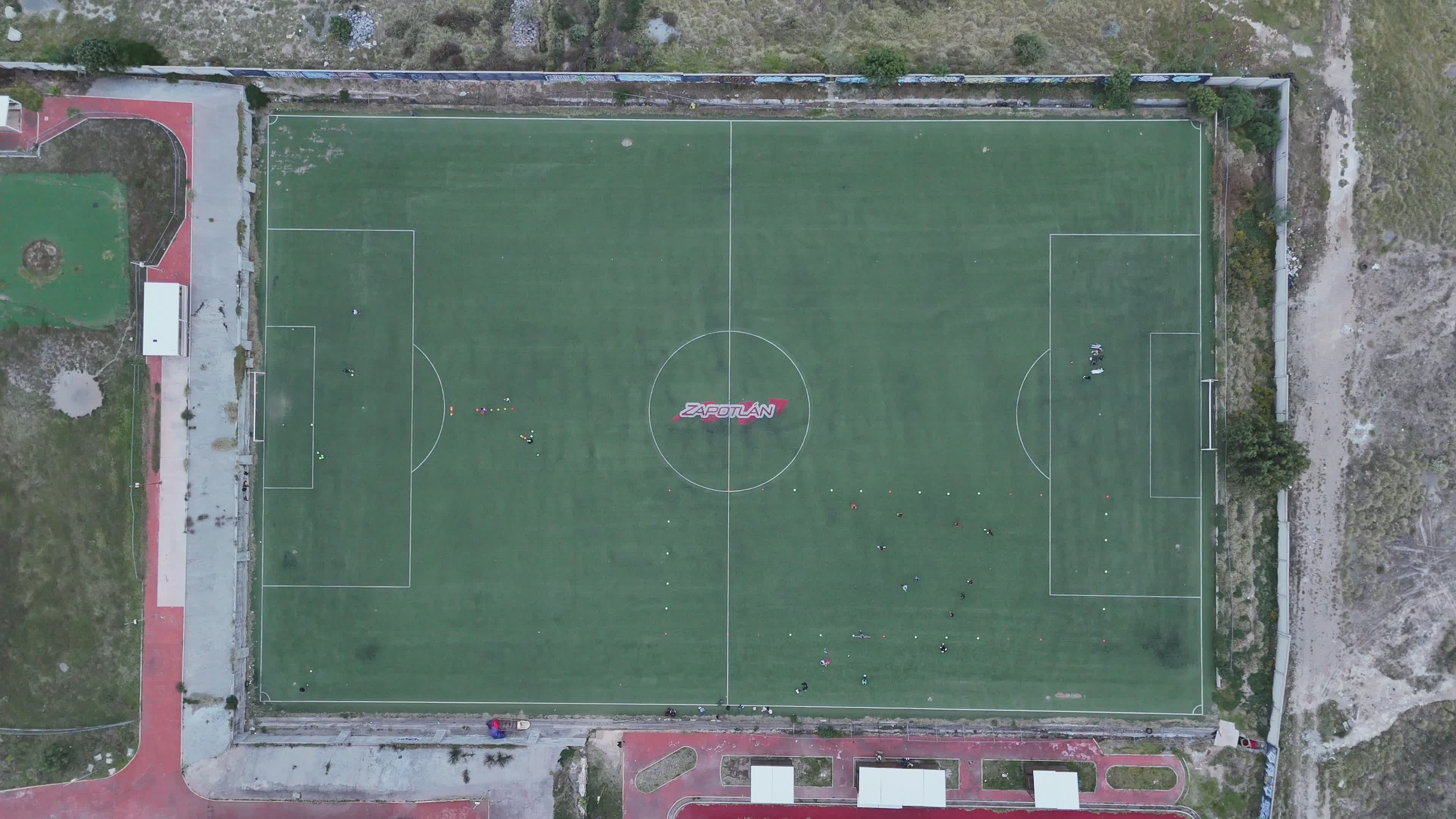 Aerial View of Urban Soccer Field Free Stock Video Footage, Royalty ...