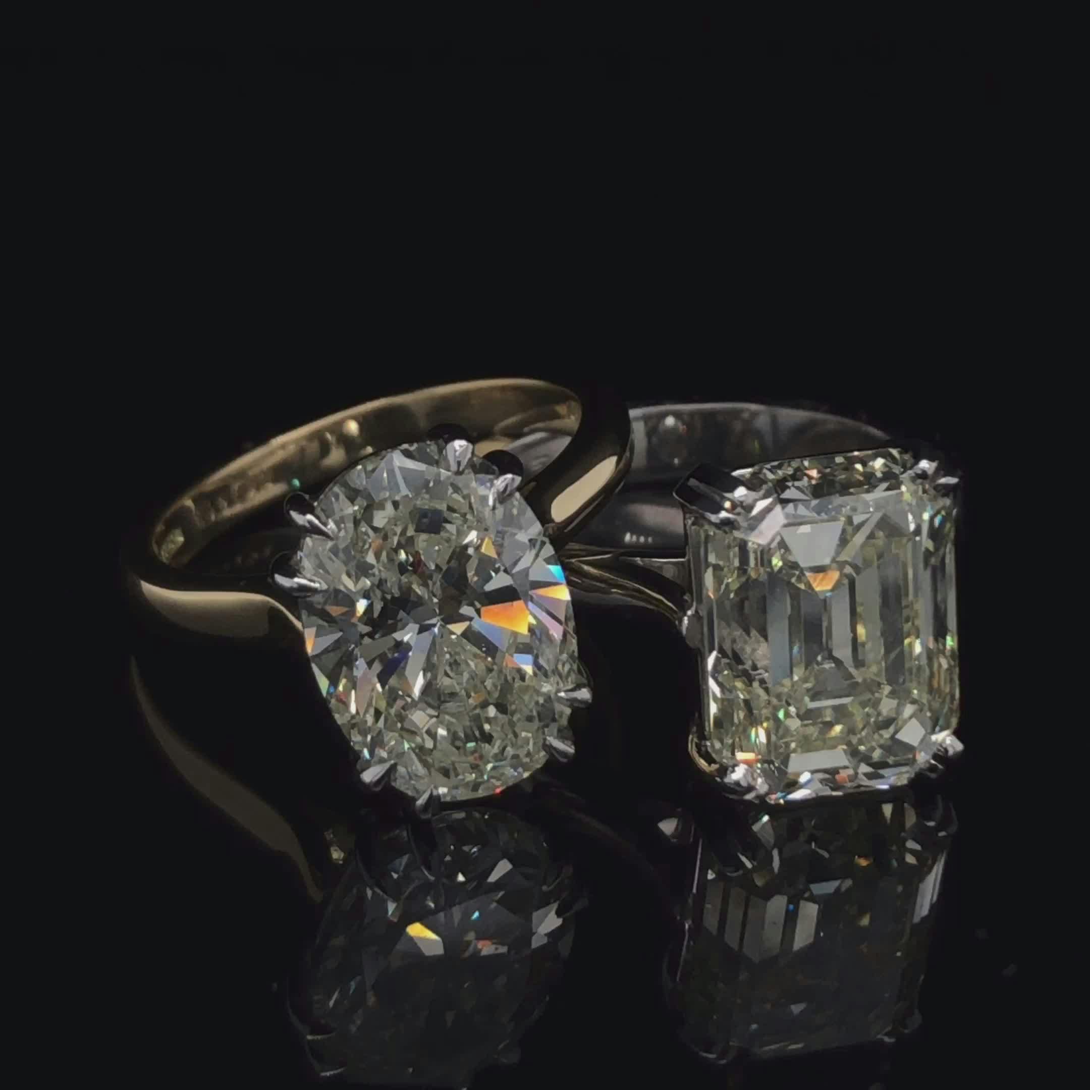 Elegant Diamond Rings Reflecting Light Free Stock Video Footage ...