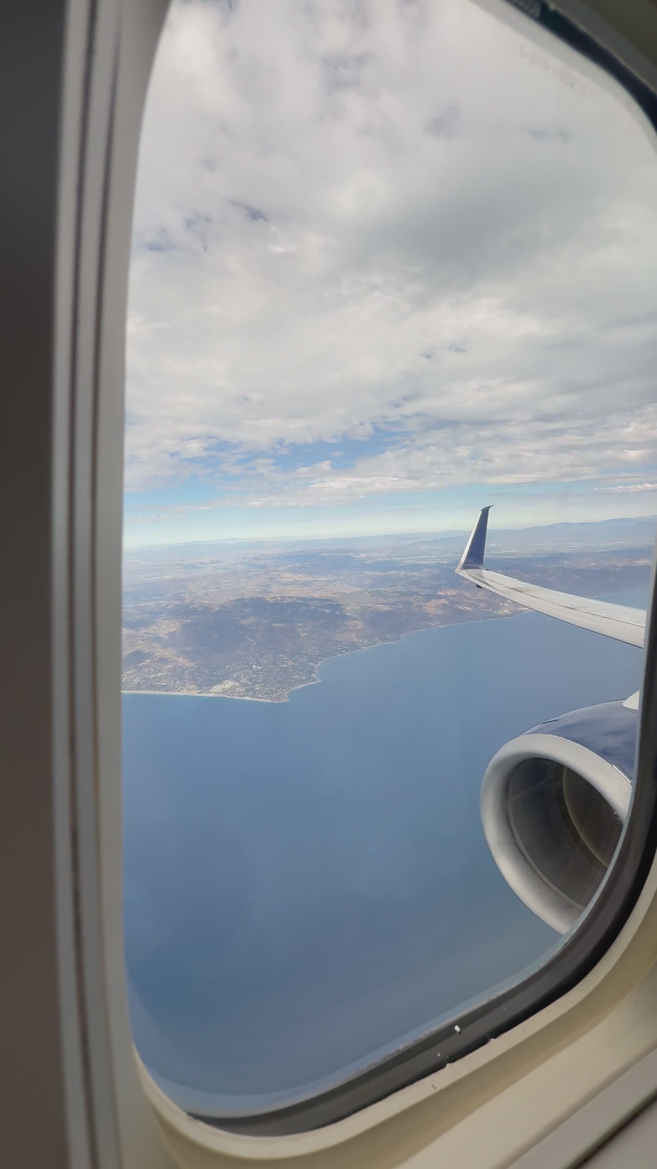 Scenic Aerial View from Airplane Window Free Stock Video Footage ...