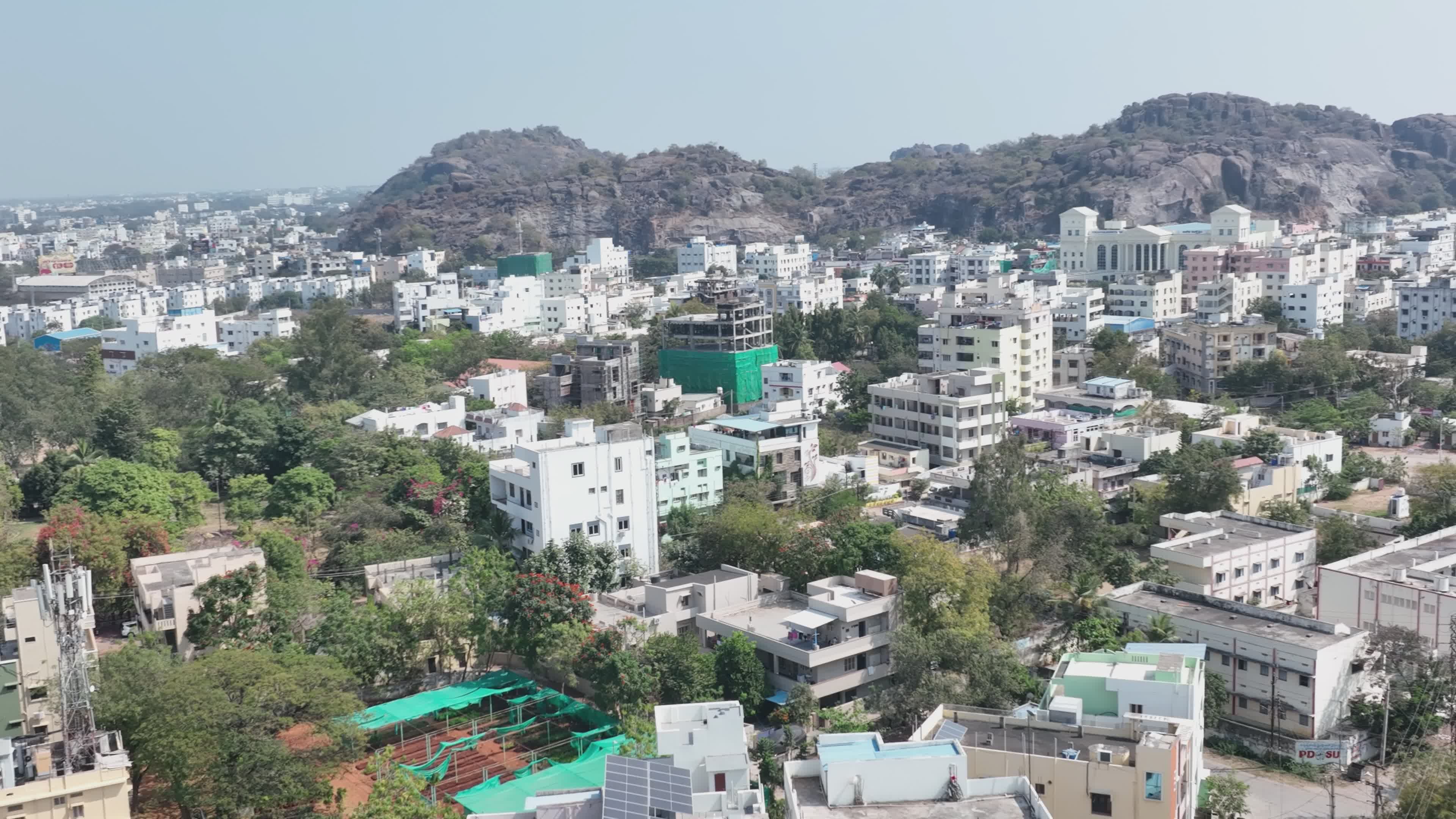 Aerial View of Hanmakonda City in Telangana Free Stock Video Footage ...