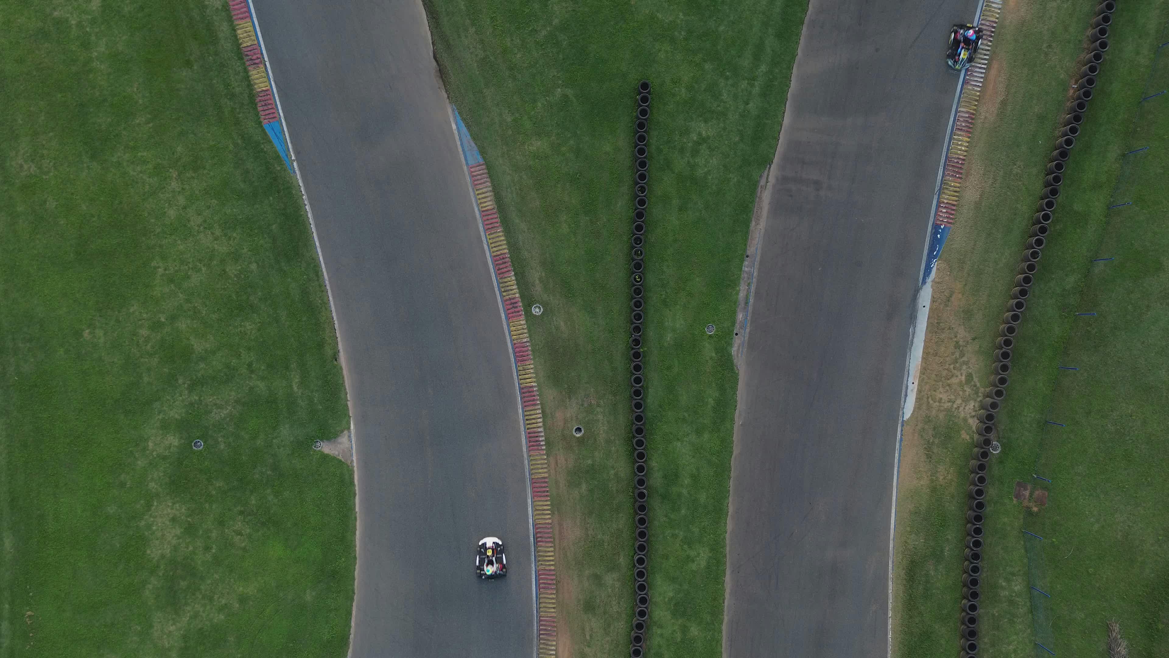 High-Speed Go-Kart Racing on Curvy Track Free Stock Video Footage ...