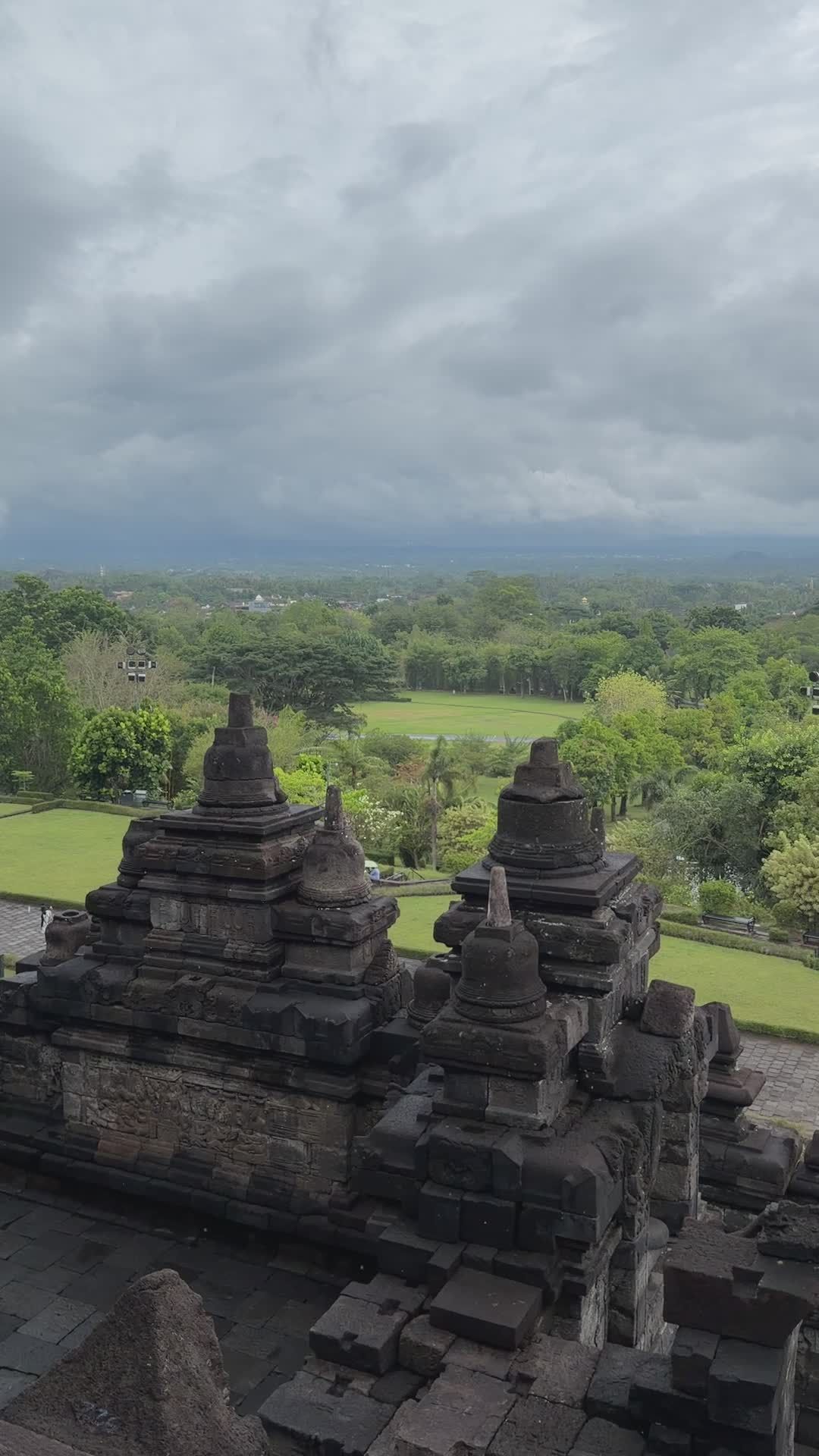 Aerial View of Ancient Indonesian Temple Free Stock Video Footage ...