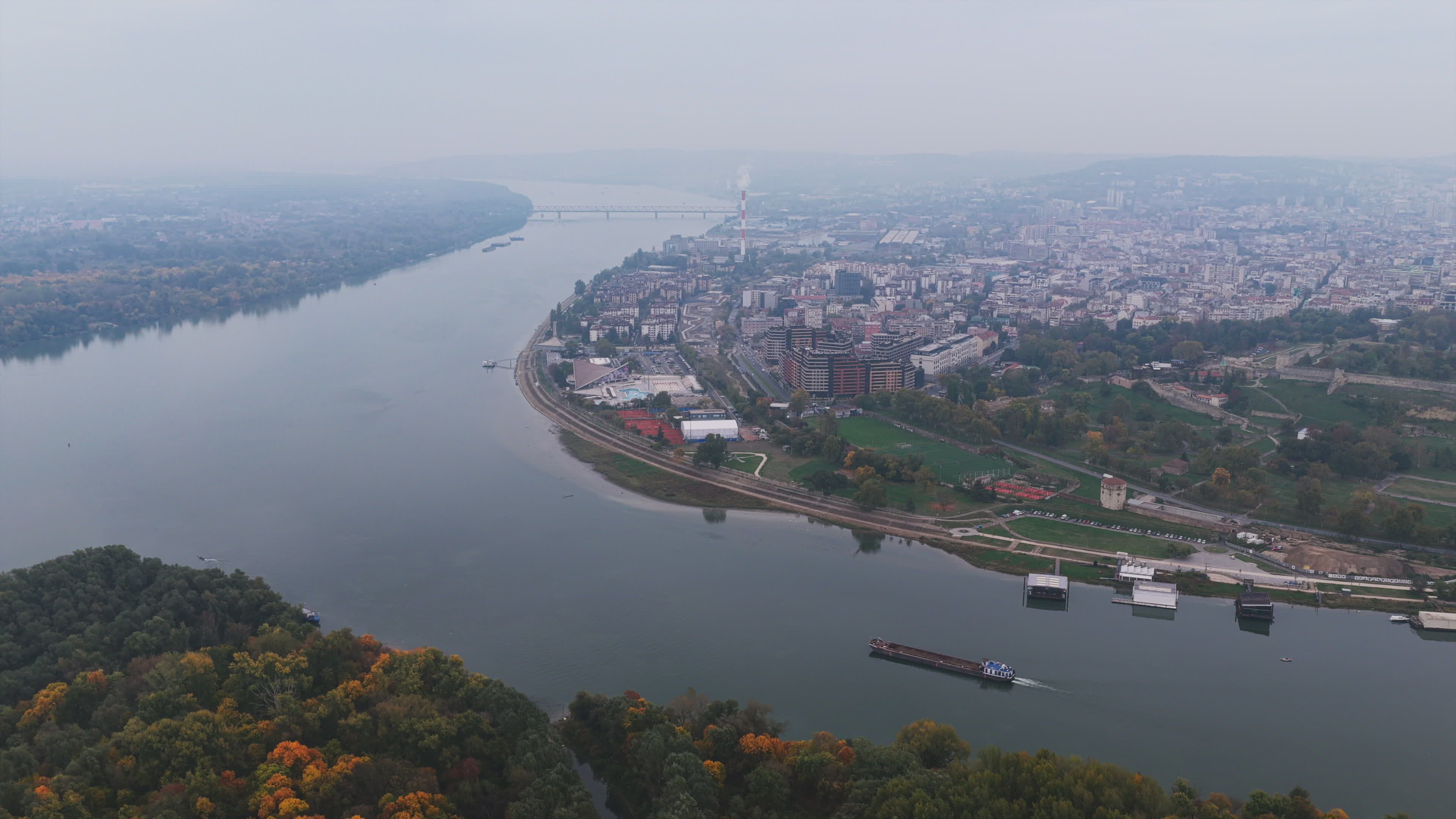 Stunning Aerial View of Belgrade's Cityscape Free Stock Video Footage ...