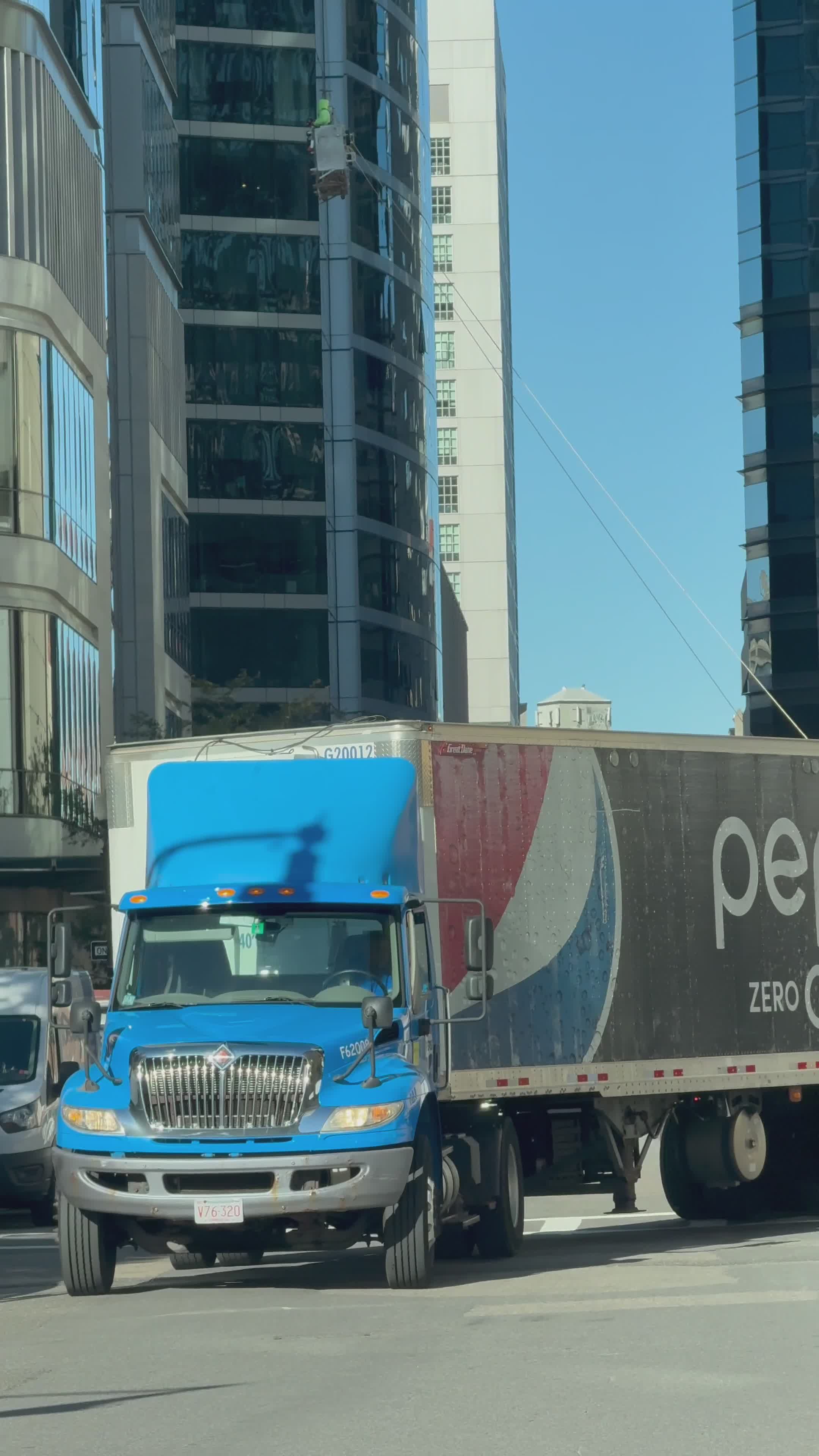 Urban Truck on Busy City Street in Daylight Free Stock Video Footage ...
