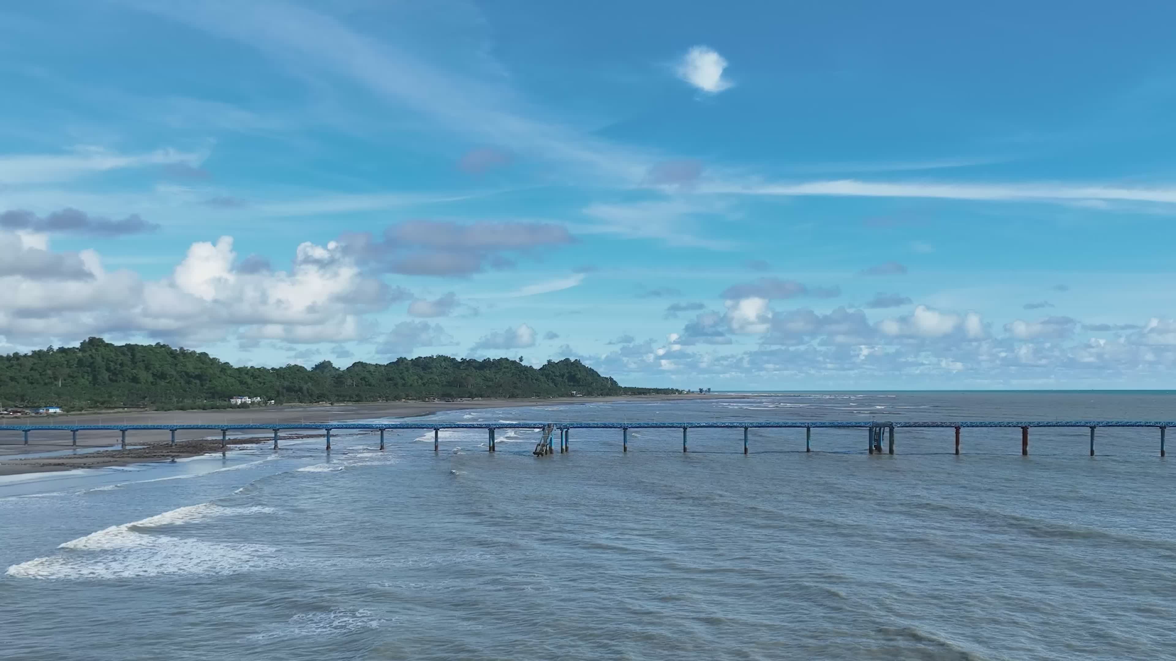 Scenic View of Teknaf Beach with Blue Skies Free Stock Video Footage ...