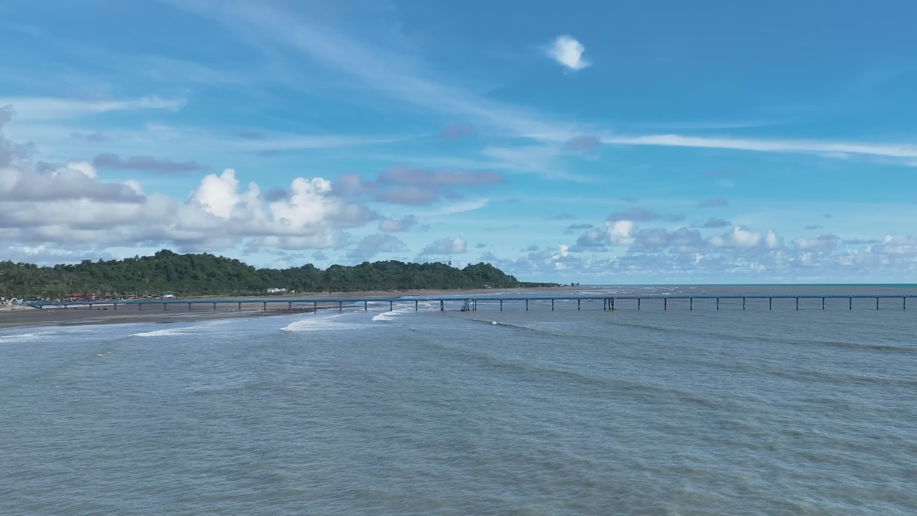 Scenic Aerial View of Cox's Bazar Sea Beach Free Stock Video Footage ...