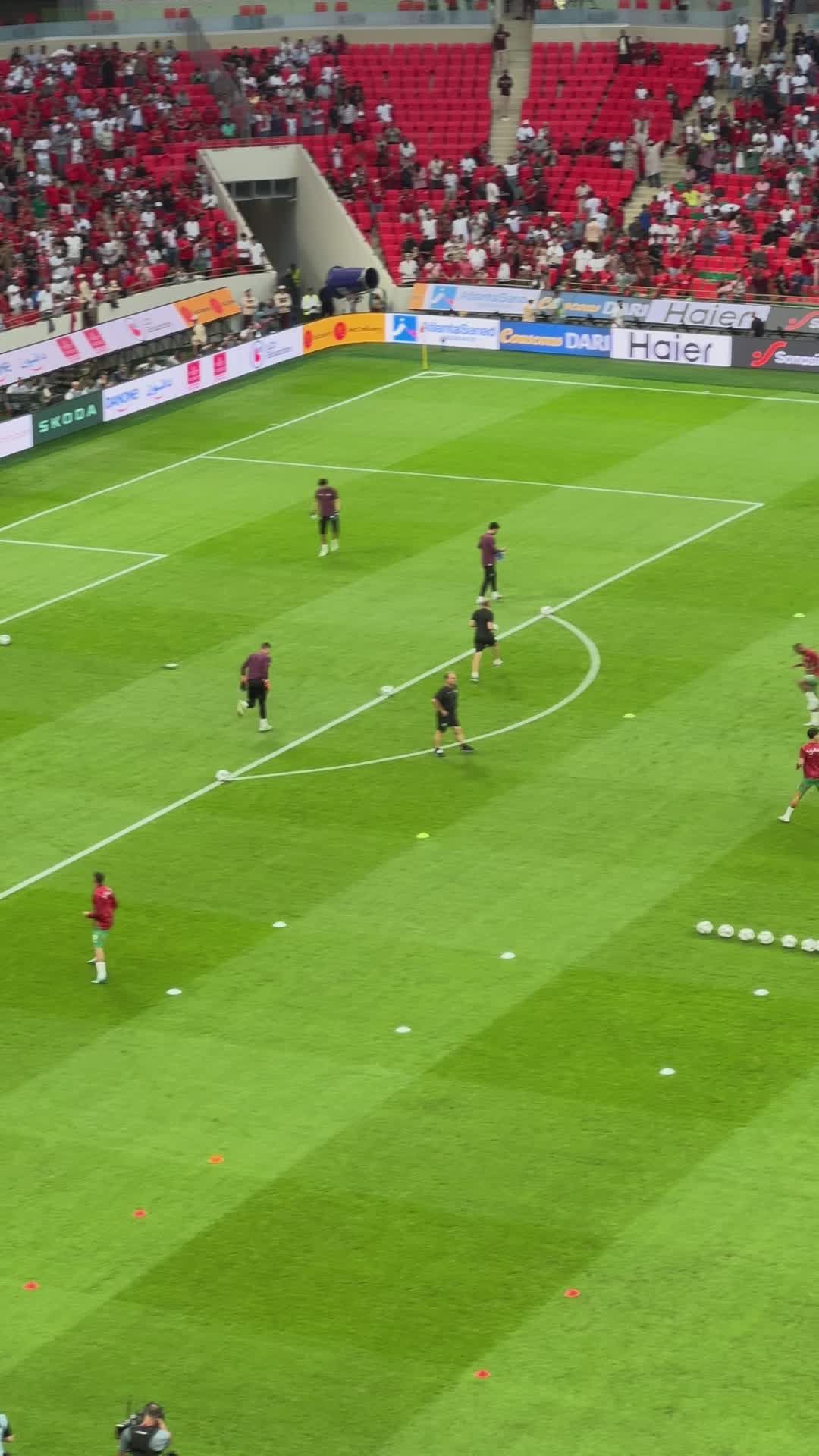 Football Team Warm-Up on Stadium Field Free Stock Video Footage ...