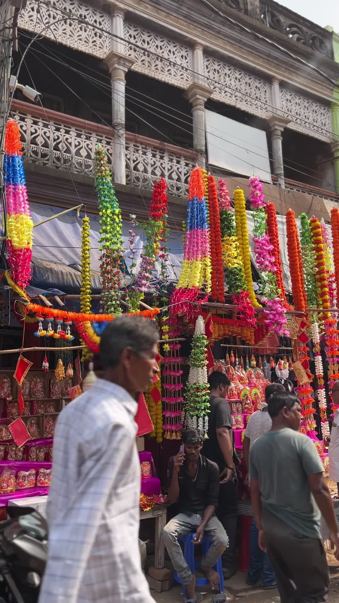 Colorful Indian Street Market During Festival Free Stock Video Footage ...