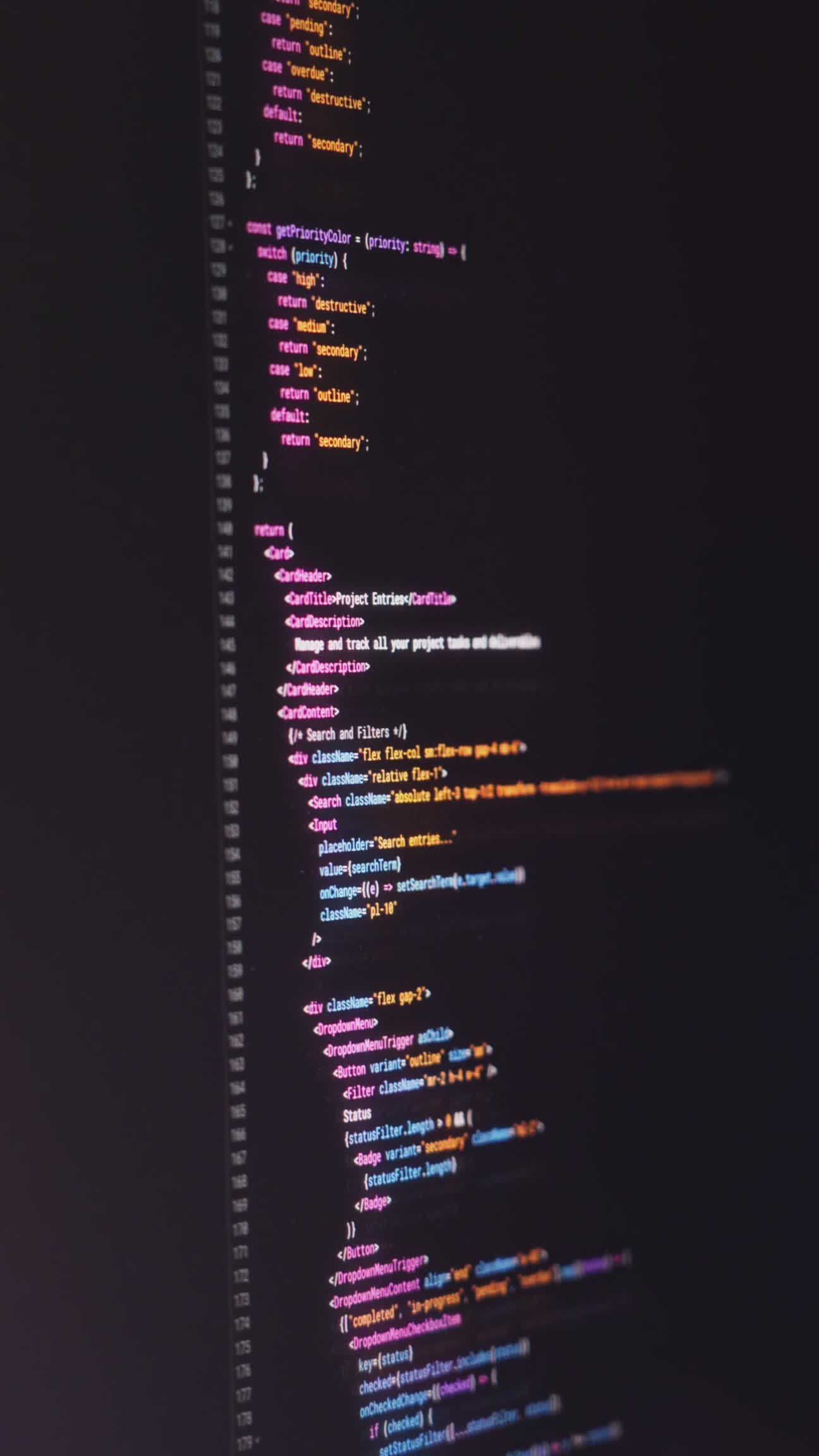 Blurred Code on Computer Monitor Display Free Stock Video Footage ...