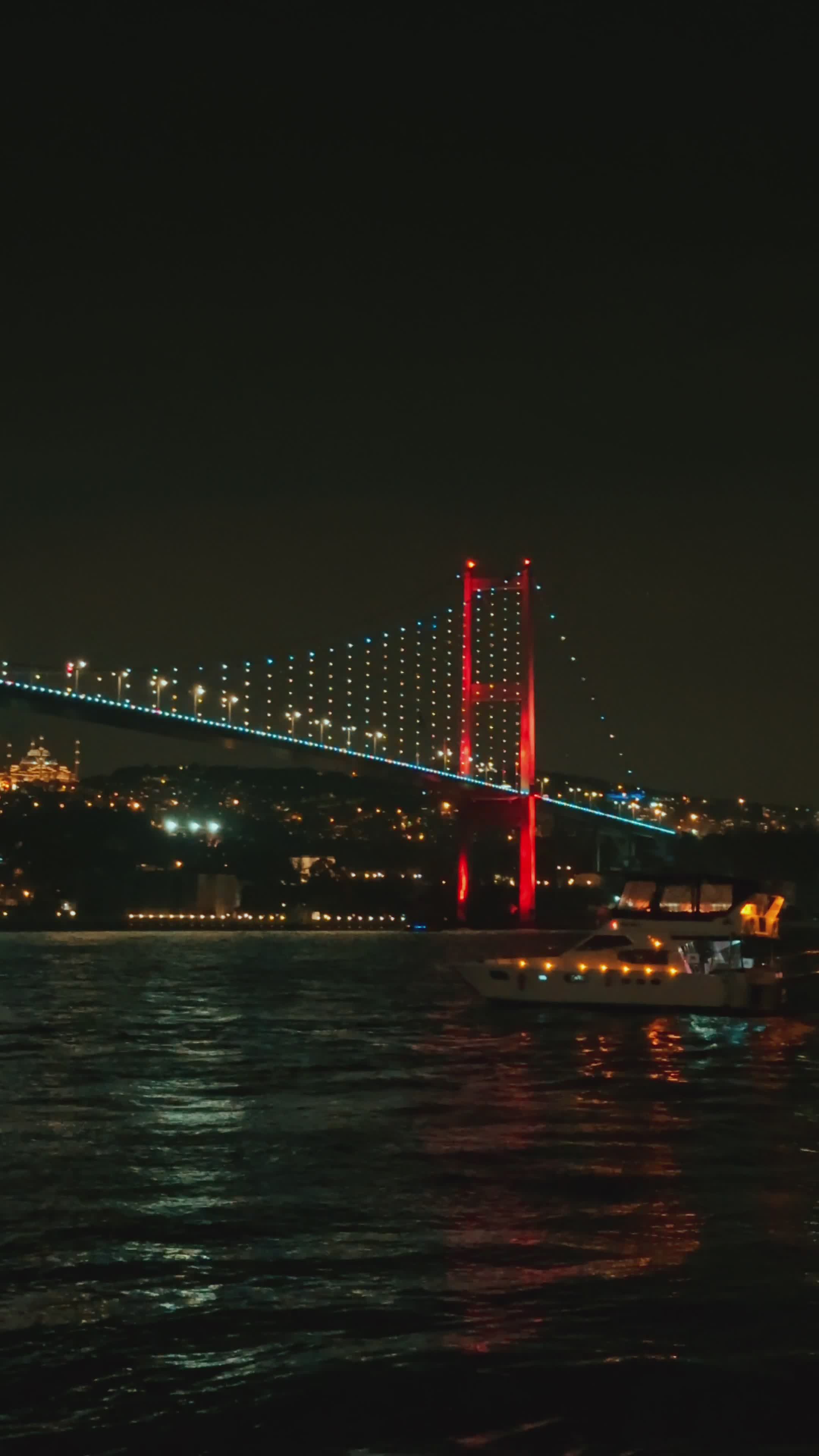 Bosphorus Bridge Sunset Aerial View, Istanbul Free Stock Video Footage ...