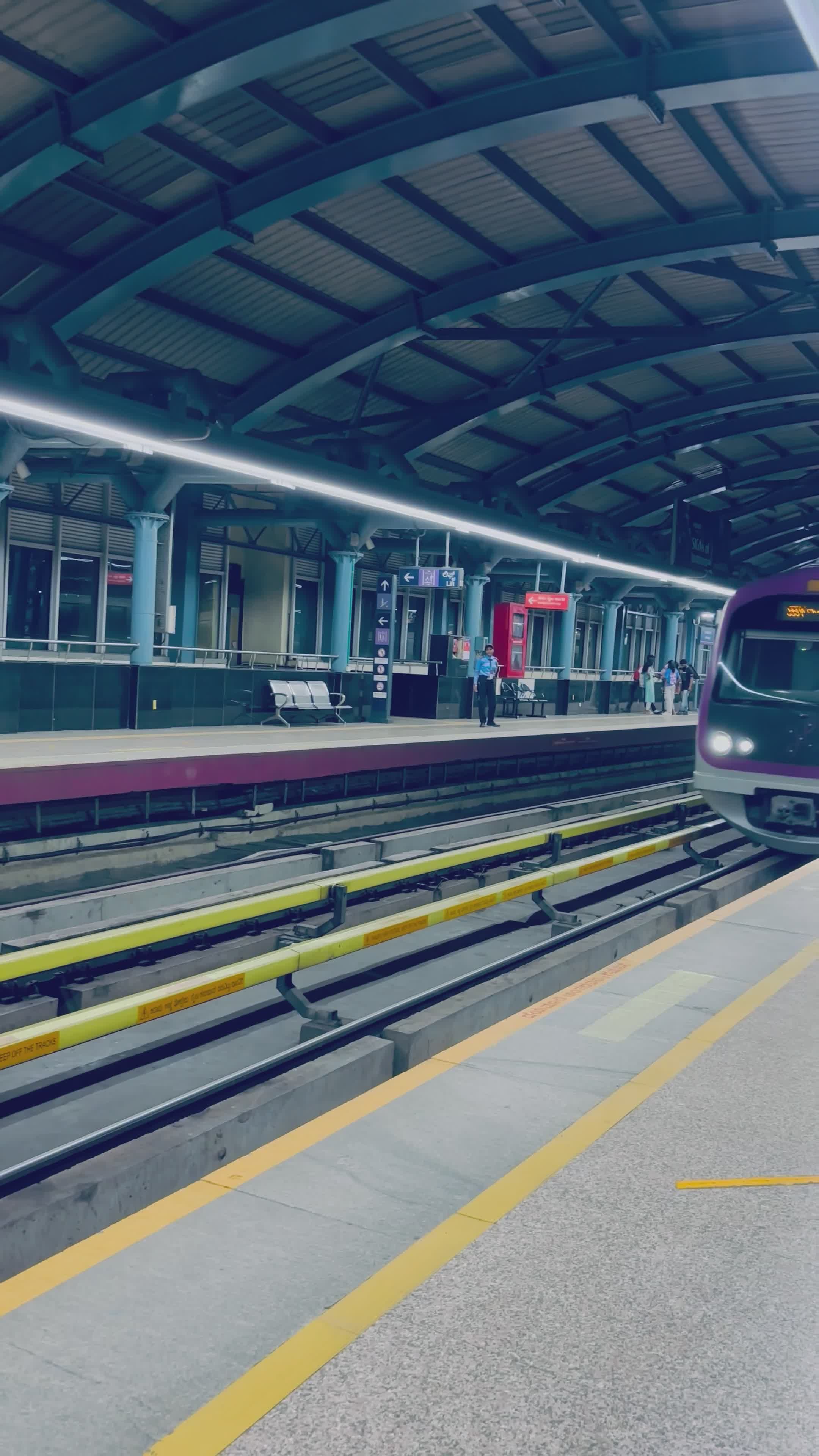 Modern Metro Train Arriving at Urban Station Free Stock Video Footage ...