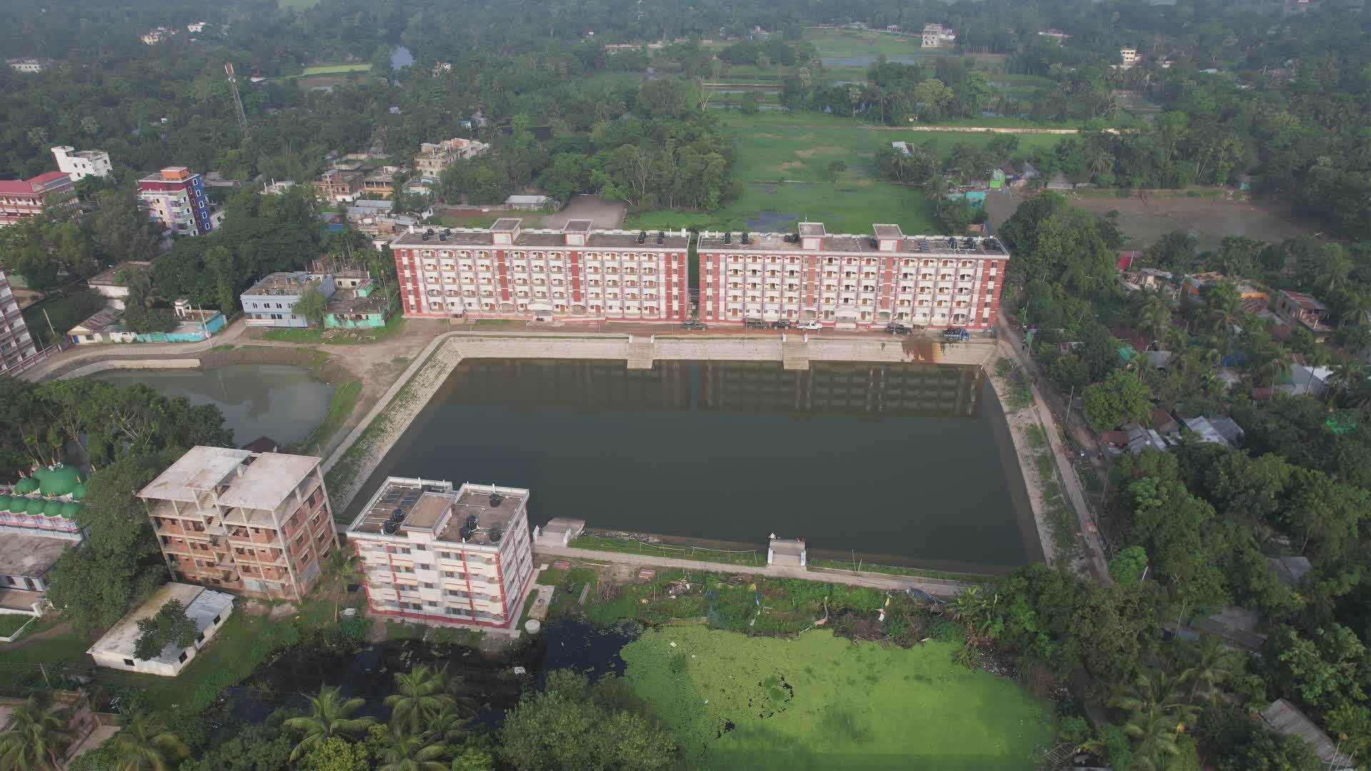 Aerial View of Urban Comilla Cityscape Free Stock Video Footage ...