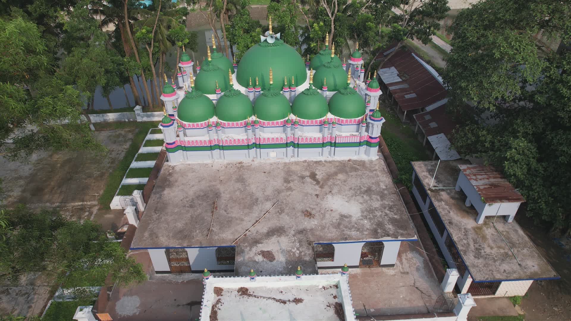 Aerial View of Mosque in Comilla, Bangladesh Free Stock Video Footage ...
