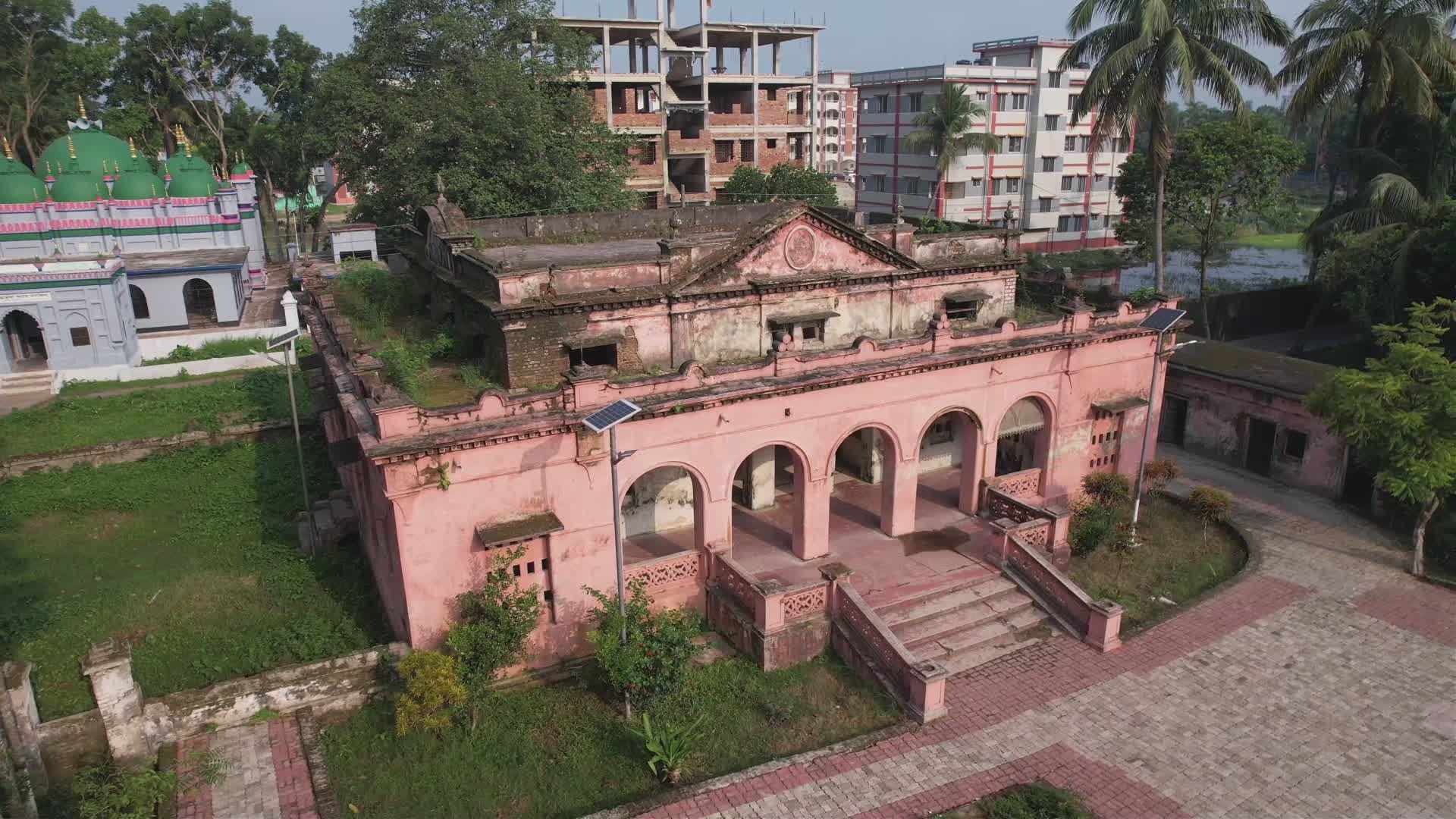 Aerial View of Historic Comilla Building Free Stock Video Footage ...
