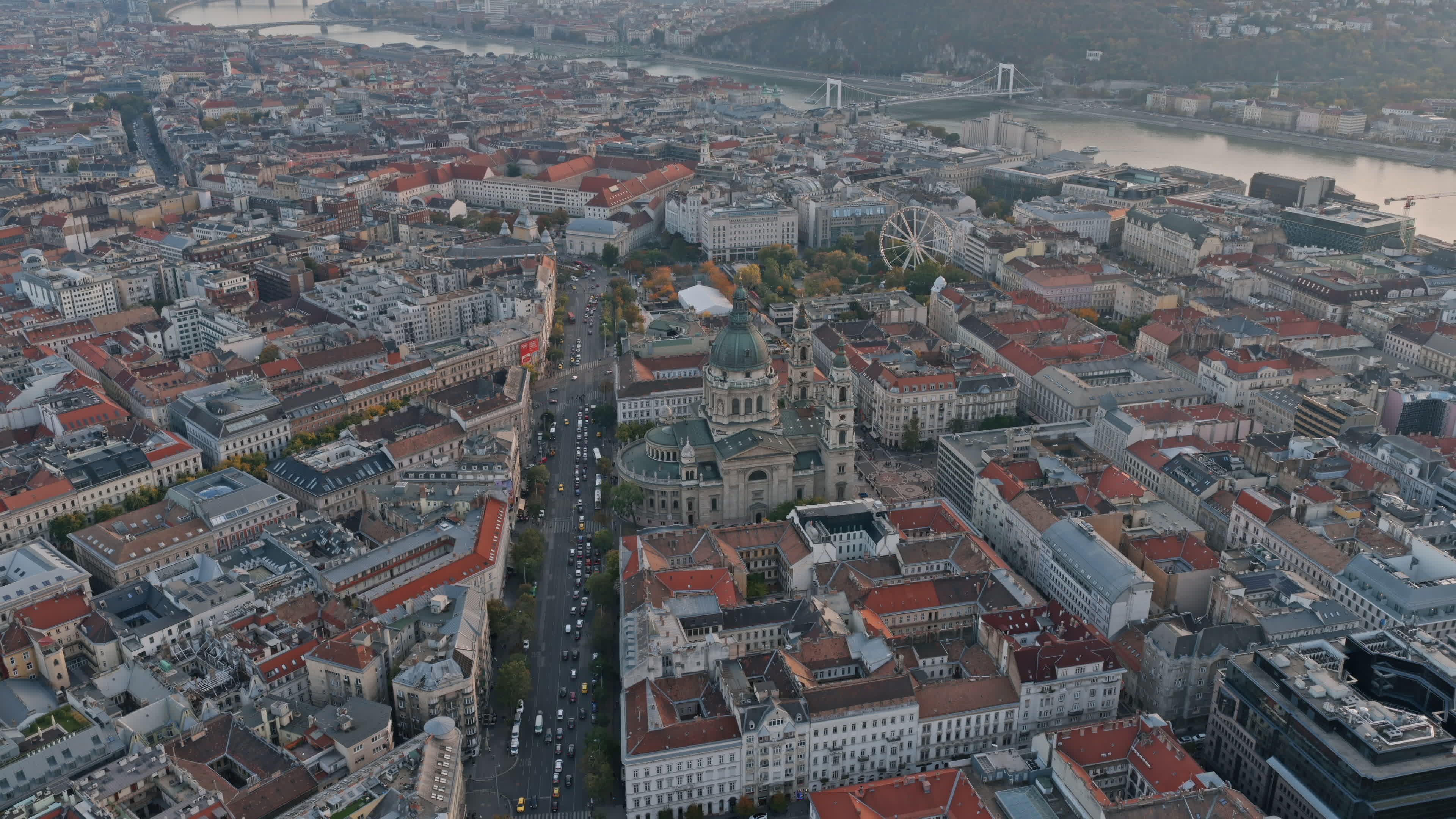 Aerial View of Budapest Cityscape at Daylight Free Stock Video Footage ...