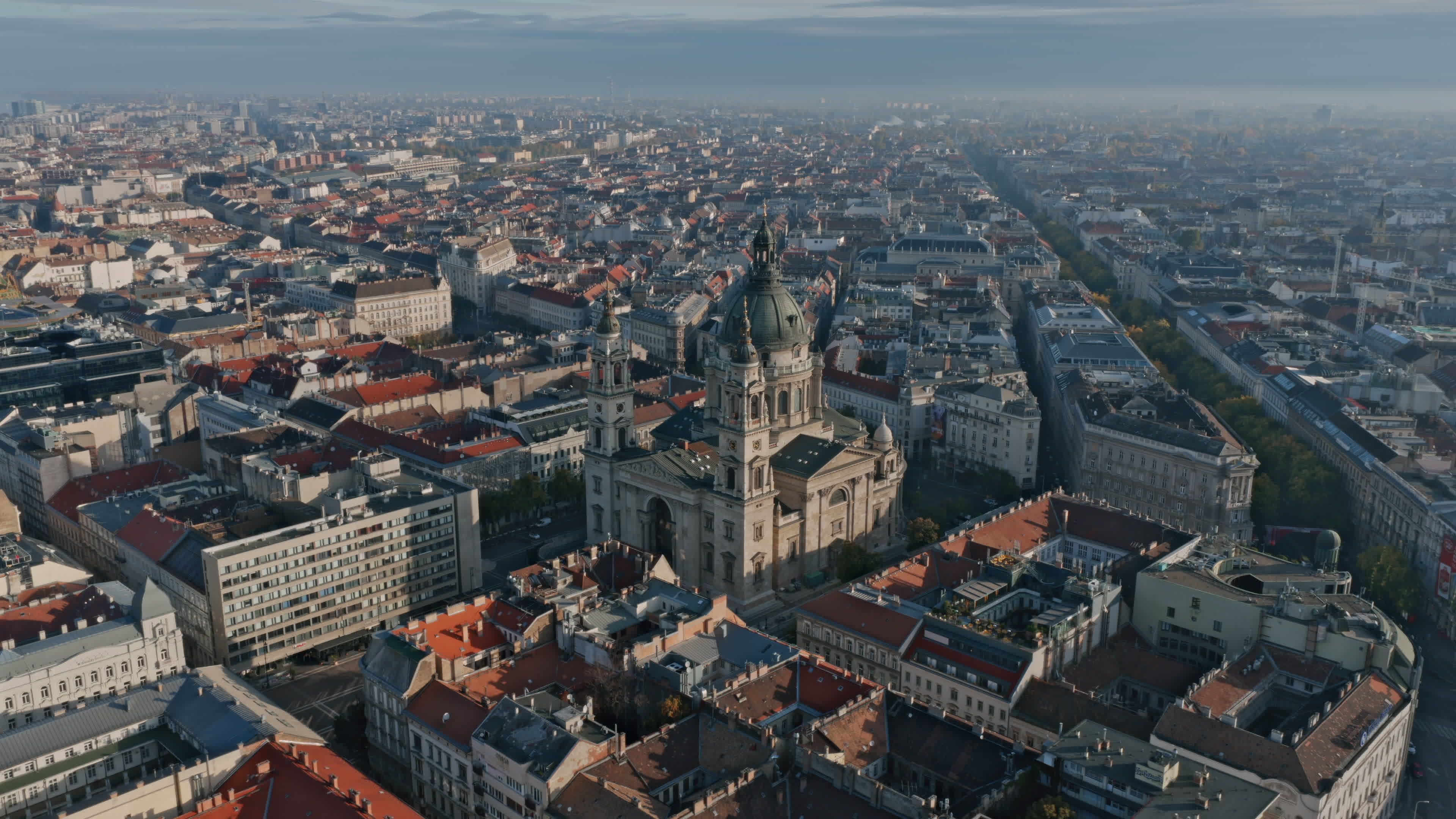 Majestic Aerial View of Budapest Cityscape Free Stock Video Footage ...