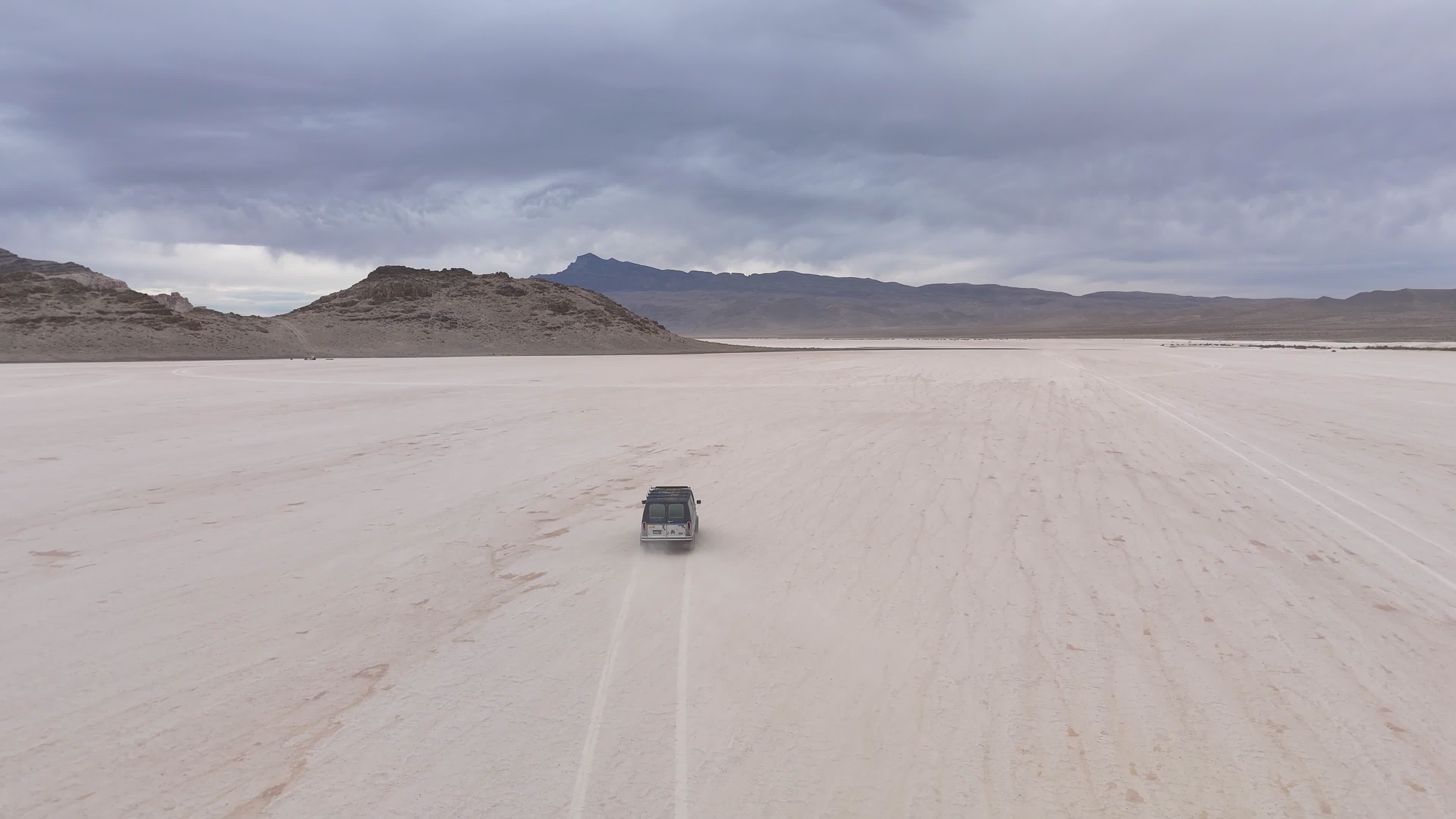 Classic Car Driving on Salt Flats in Utah Free Stock Video Footage ...