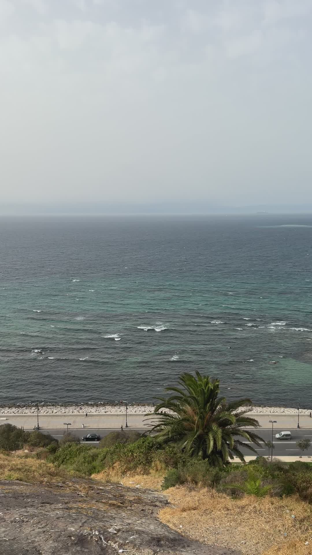Vista Panorámica De La Costa De Tánger · Vídeo de stock gratuito