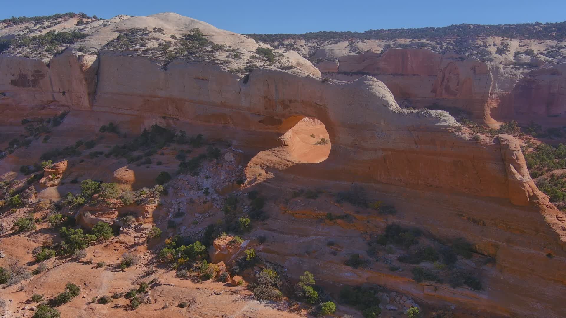 Breathtaking Drone View of Utah Natural Archway Free Stock Video ...