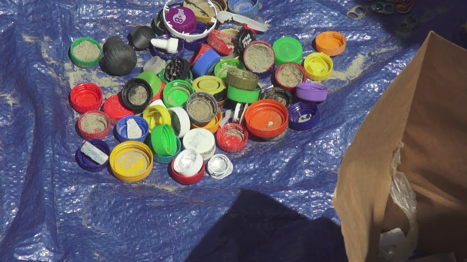Colorful Plastic Caps and Litter Sorting Free Stock Video Footage ...