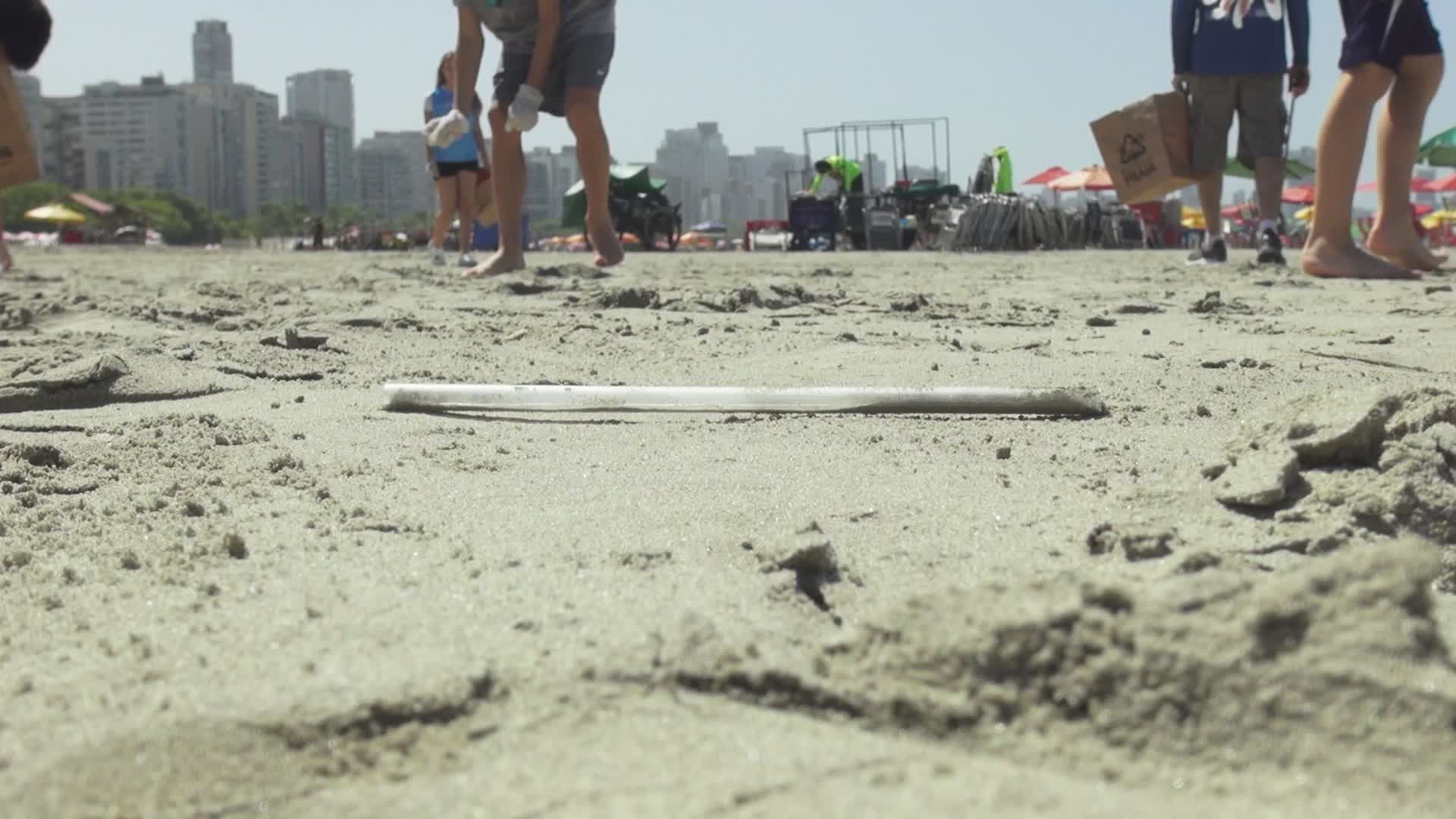Beach Cleanup Effort by Volunteers Free Stock Video Footage, Royalty ...